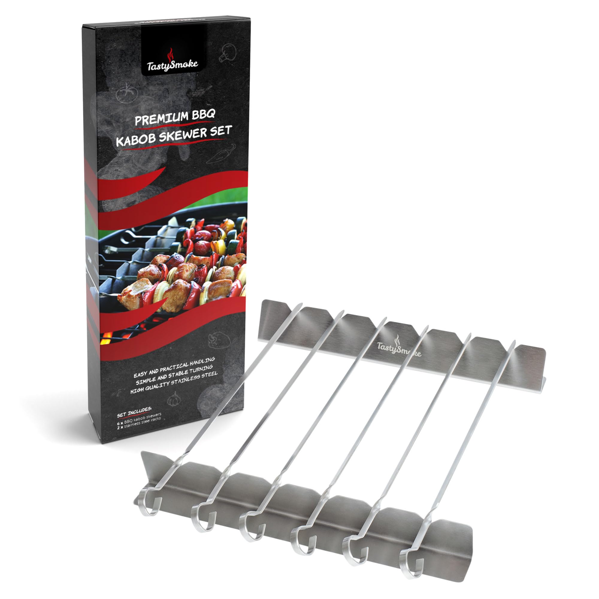 Amazon.com : Tastysmoke® Premium Skewers for Kabob and grilling with ...
