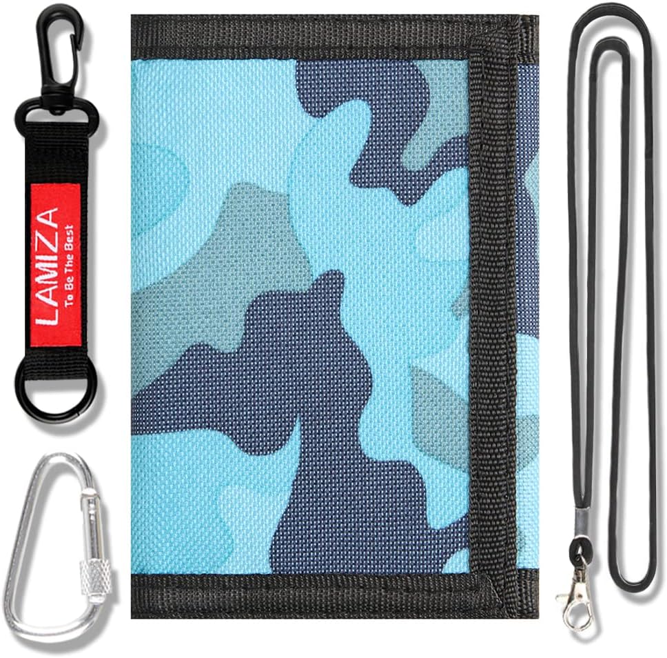Amazon.com: Kids Wallet for Boys Girls Teens Trifold, Canvas Toddler ...