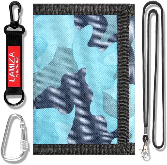 Amazon.com: Kids Wallet for Boys Girls Teens Trifold, Canvas Toddler ...