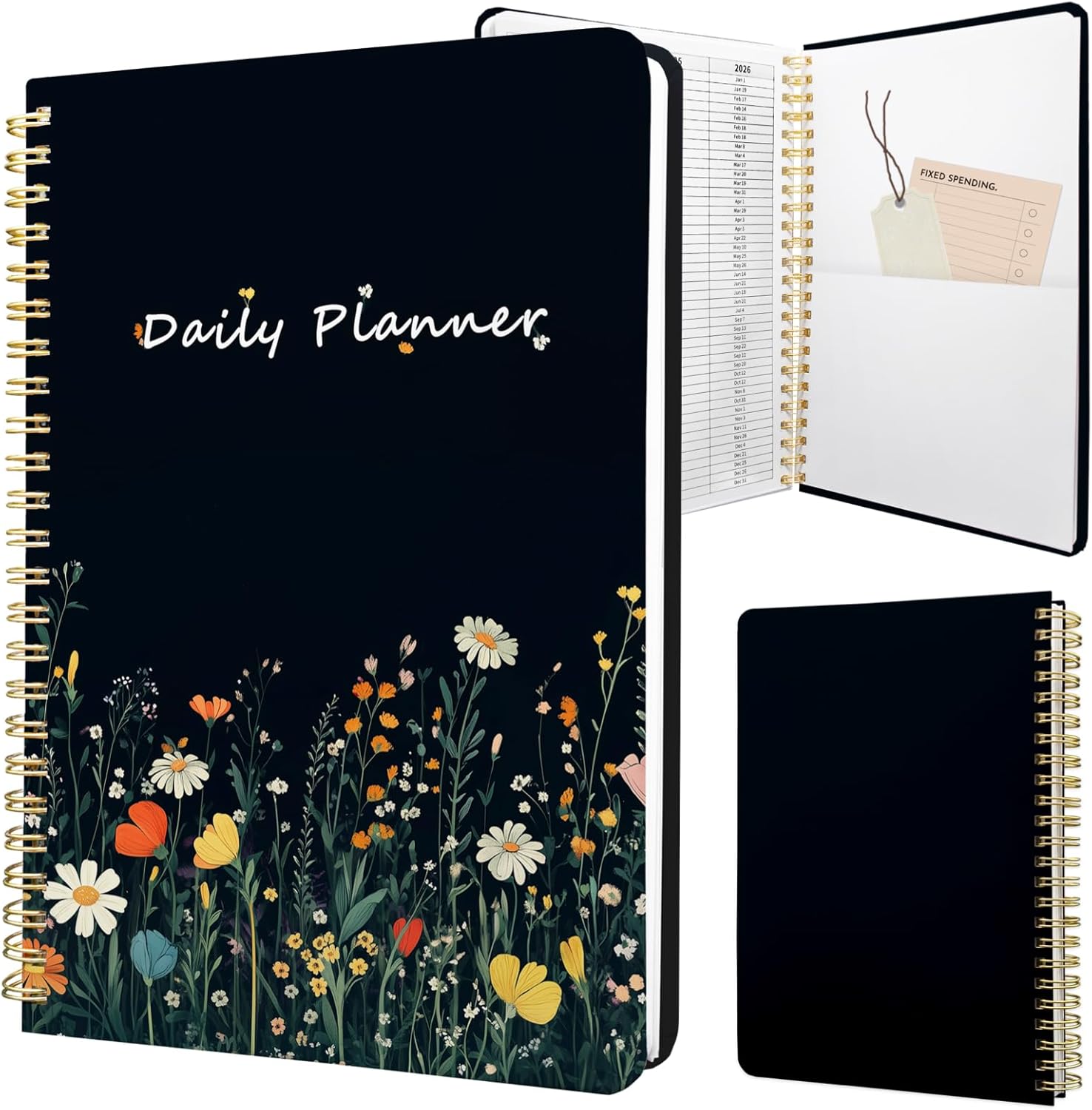 Amazon.com : Stanoha Undated Daily Planner - Spiral Notebook 80 Days ...