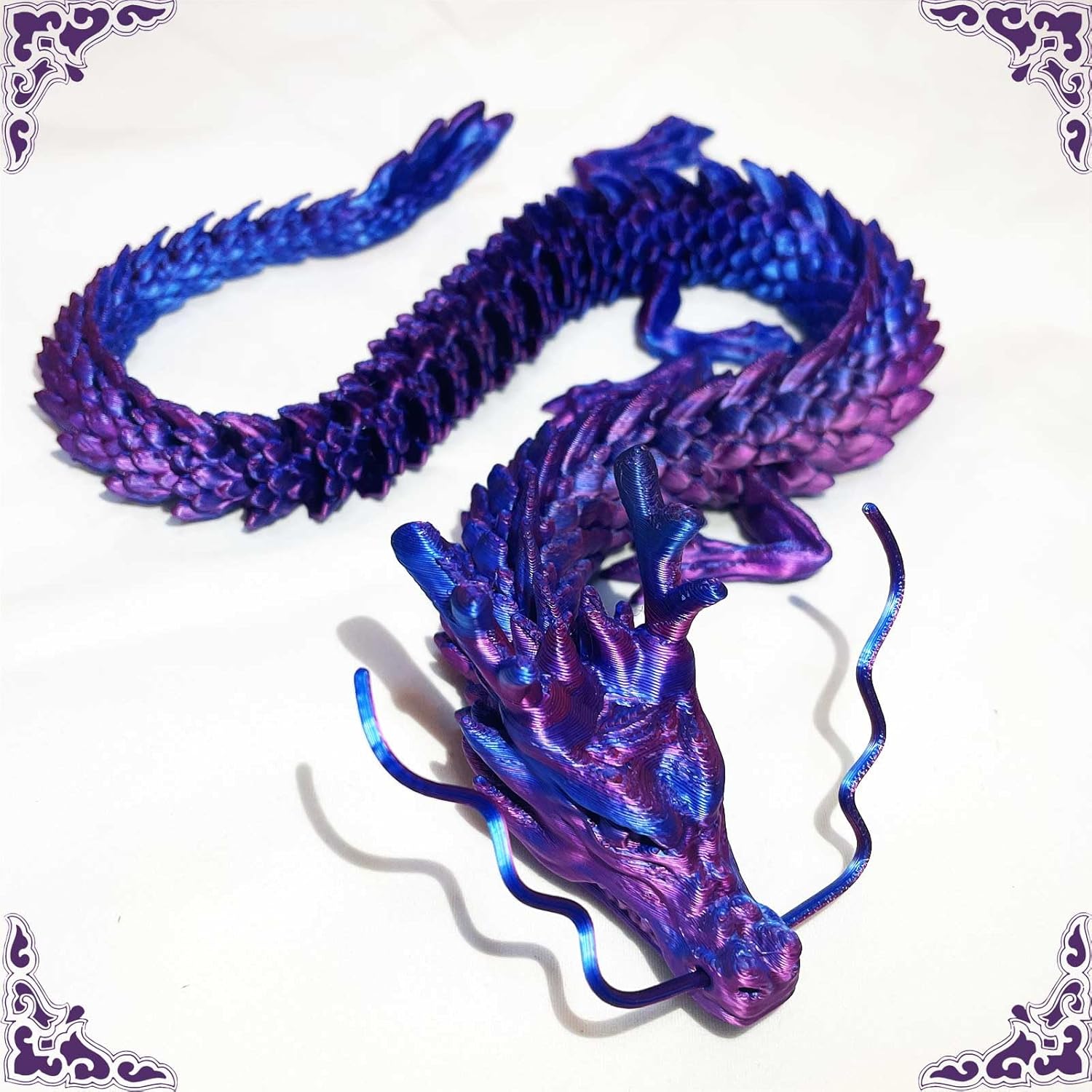 Amazon.com: UFNYN 3D Printed Dragon，Chinese Dragon Flexible Toy,Size 17 ...