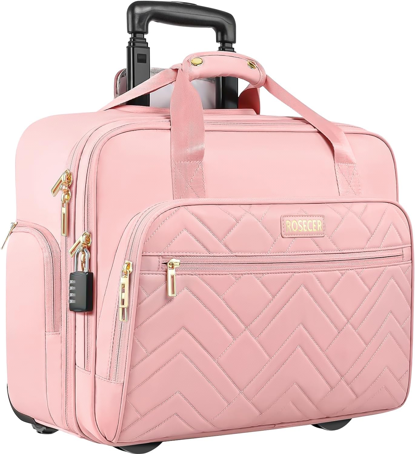 Amazon.com: ROSECER Rolling Laptop Bag, 17.3 Inch Premium Laptop ...