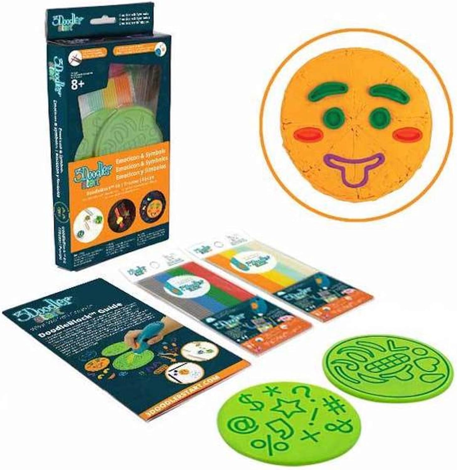 3Doodler Start Emoticon & Symbols DoodleBlock Kit, 2 DoodleBlocks and ...