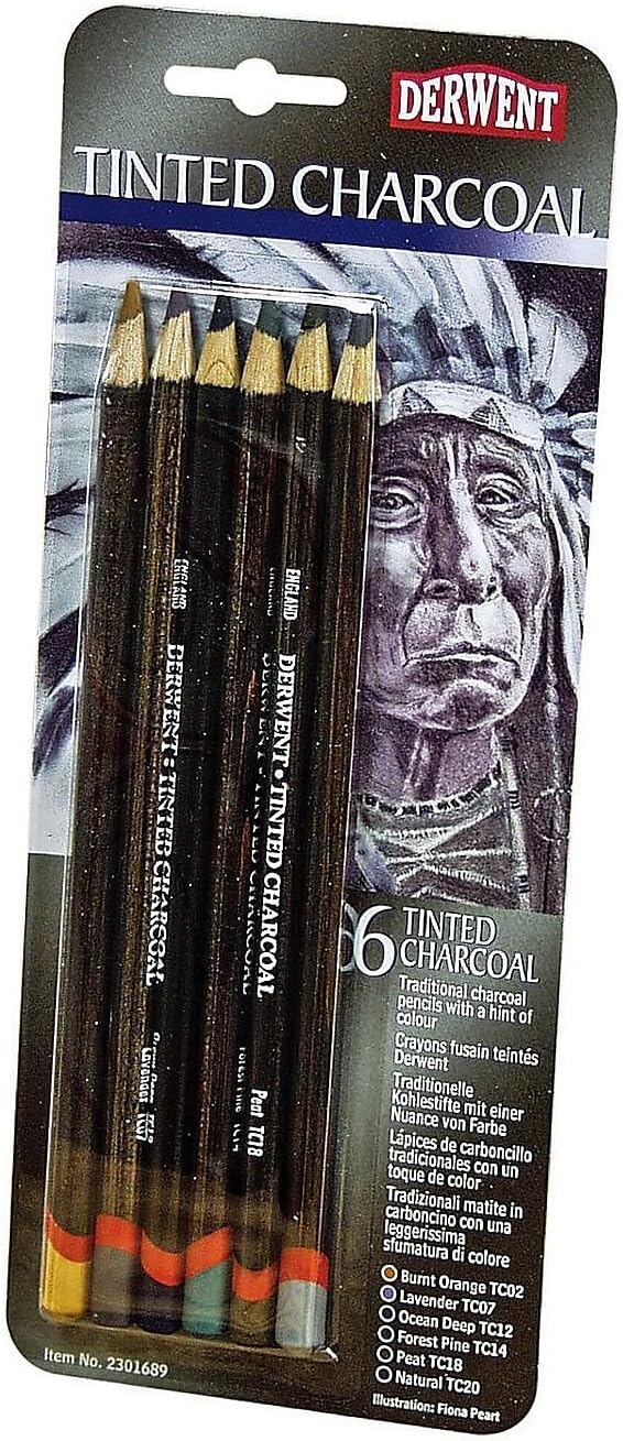 Derwent Crayons fusains teintés sous blister : Amazon.fr: Fournitures ...