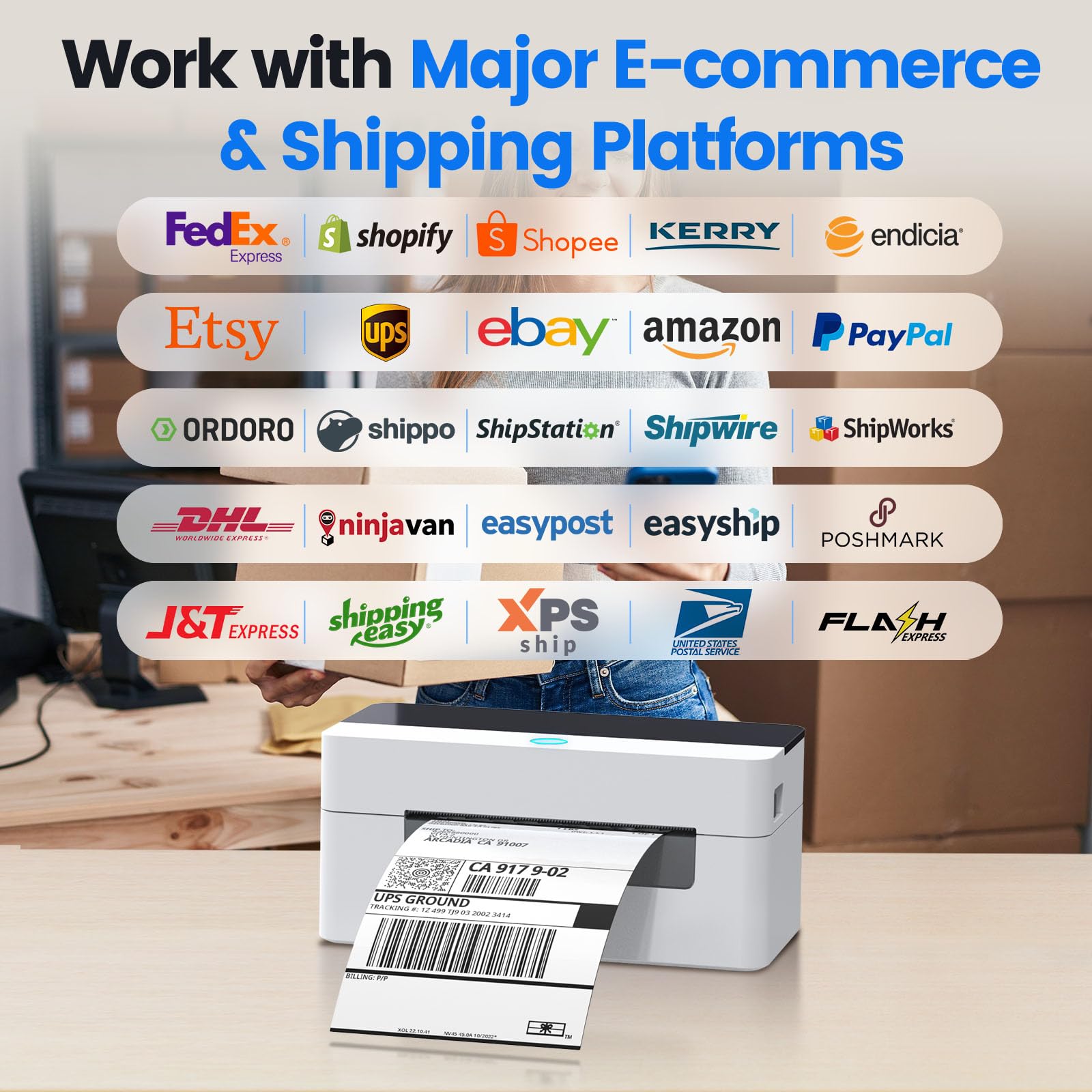 Snapklik.com : BPXX Bluetooth Thermal Label Printer - Clear Print ...