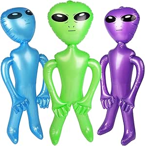 Amazon.com: KIMOBER 3PCS Inflatable Alien,Colorful 35 Inch PVC Blow Up ...