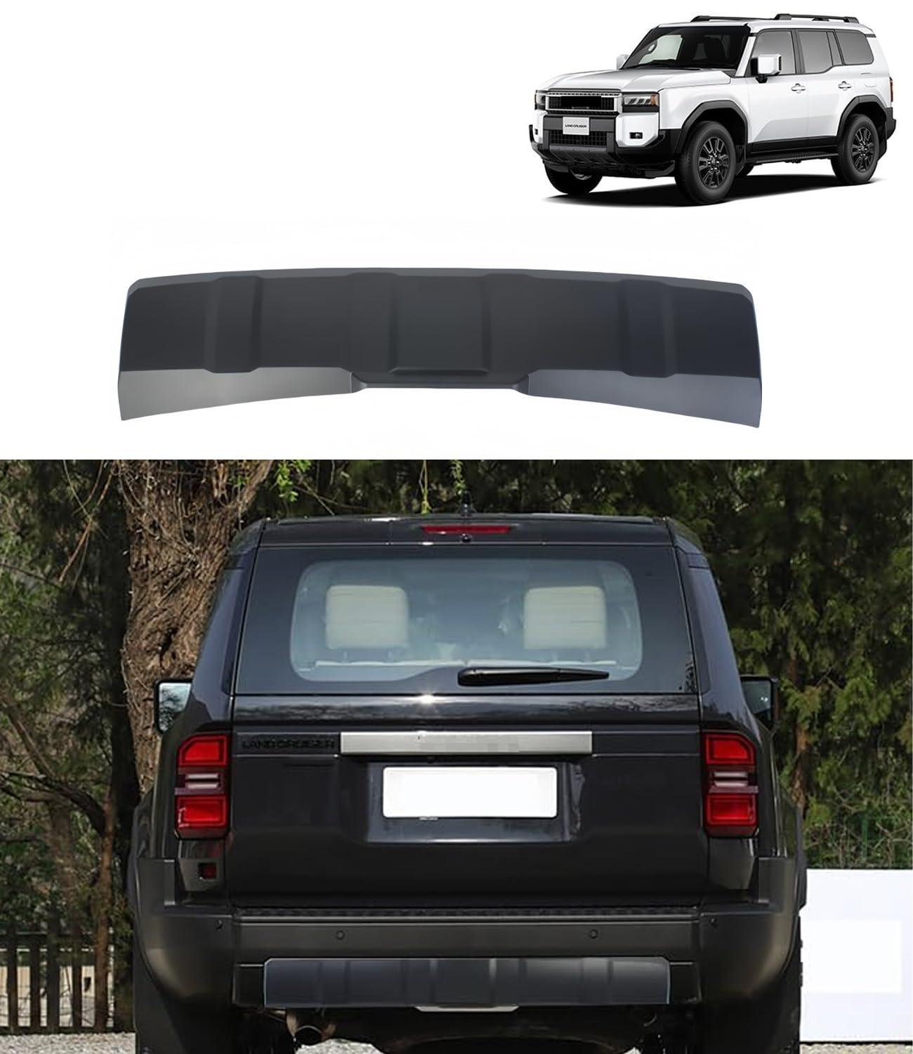 Amazon | 【Jahbex】トヨタ ランドクルーザー250 ランクル250 専用 For Land Cruiser 250 LC250 250系 2024~テールゲードガーニッシュ ...