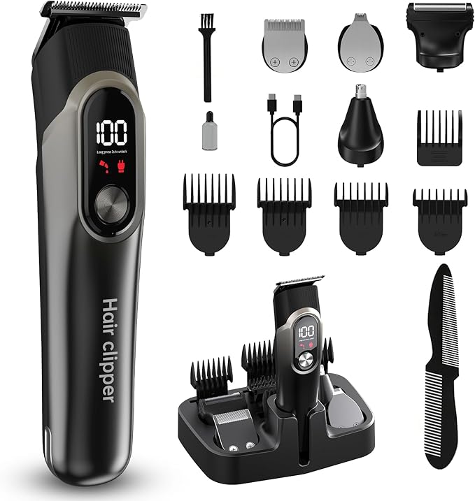 Amazon.com: Ourcec Hair Clippers for Men Professional 5 in 1 Cord ...