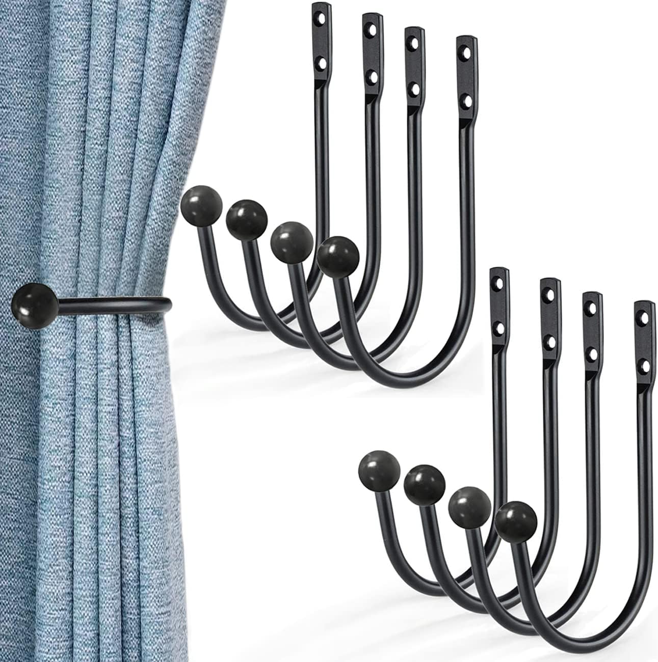 Amazon.com: 8 Pieces Braided Curtain Tiebacks Rope Belt Curtain Ties ...