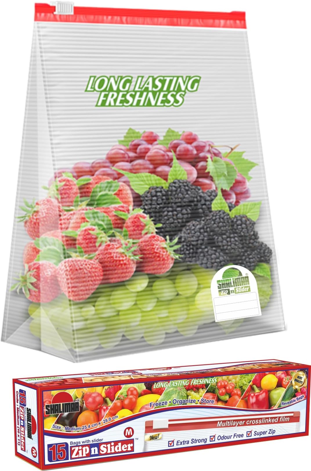 Ezee Plastic Reusable Multi-Purpose Slider Bag 10x12 Inch | Zip Lock ...