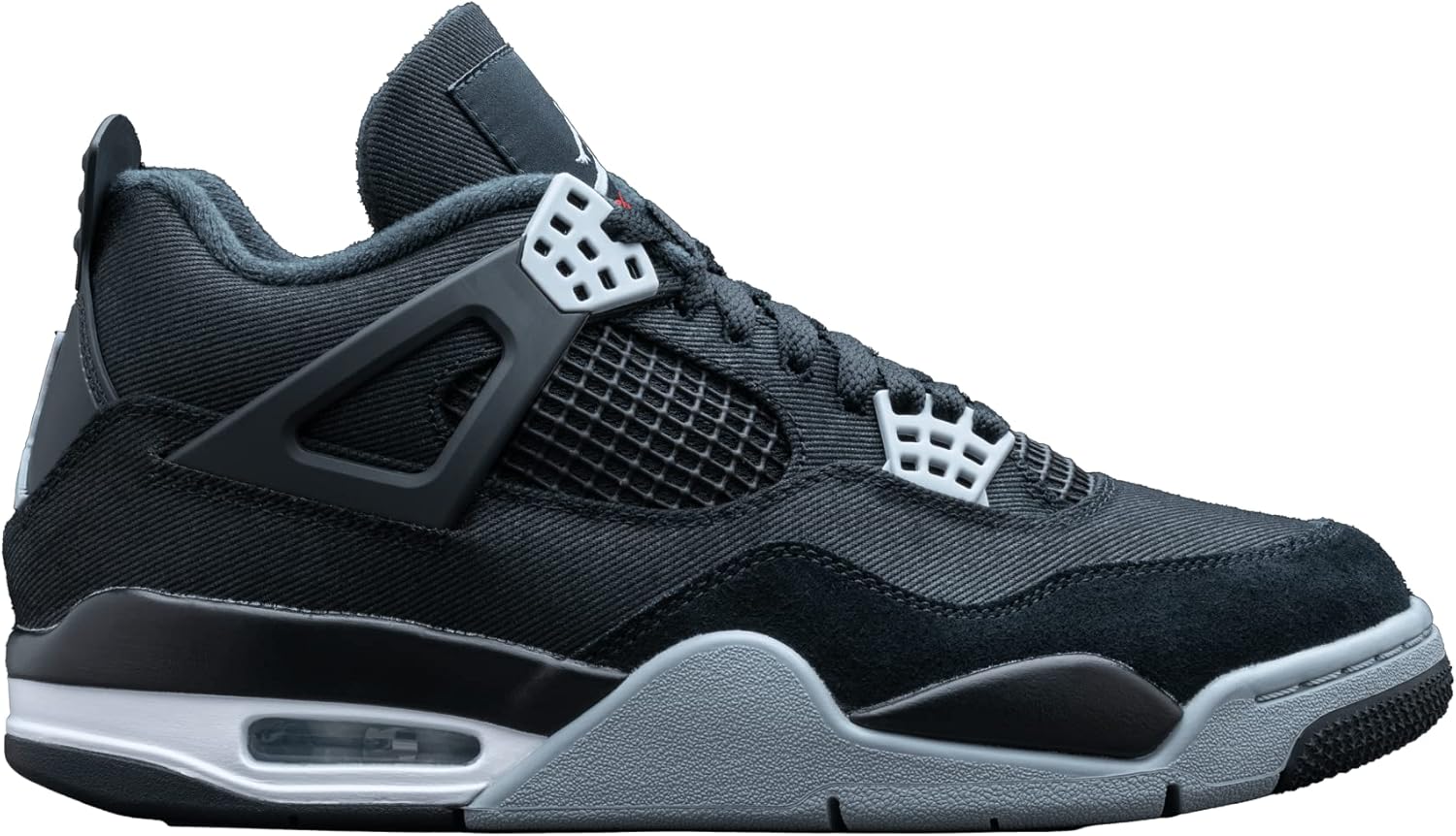 Air Jordan 4 Retro Zapatillas de lona negras DH7138 006, Black, 7.5 UK ...