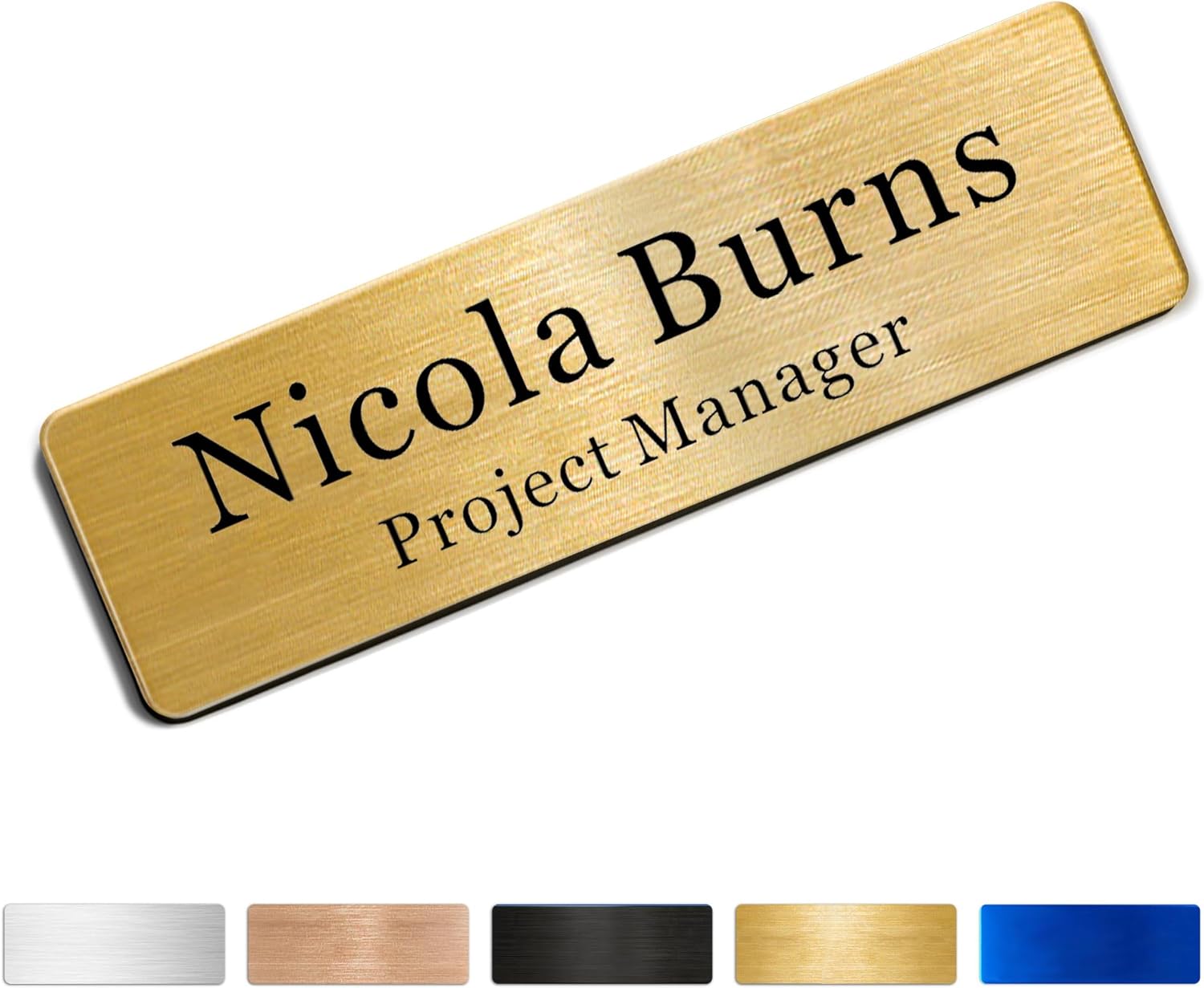 EDSG Personalised Name Badges, Engraved Name Badges for Work, 1 x 3in ...