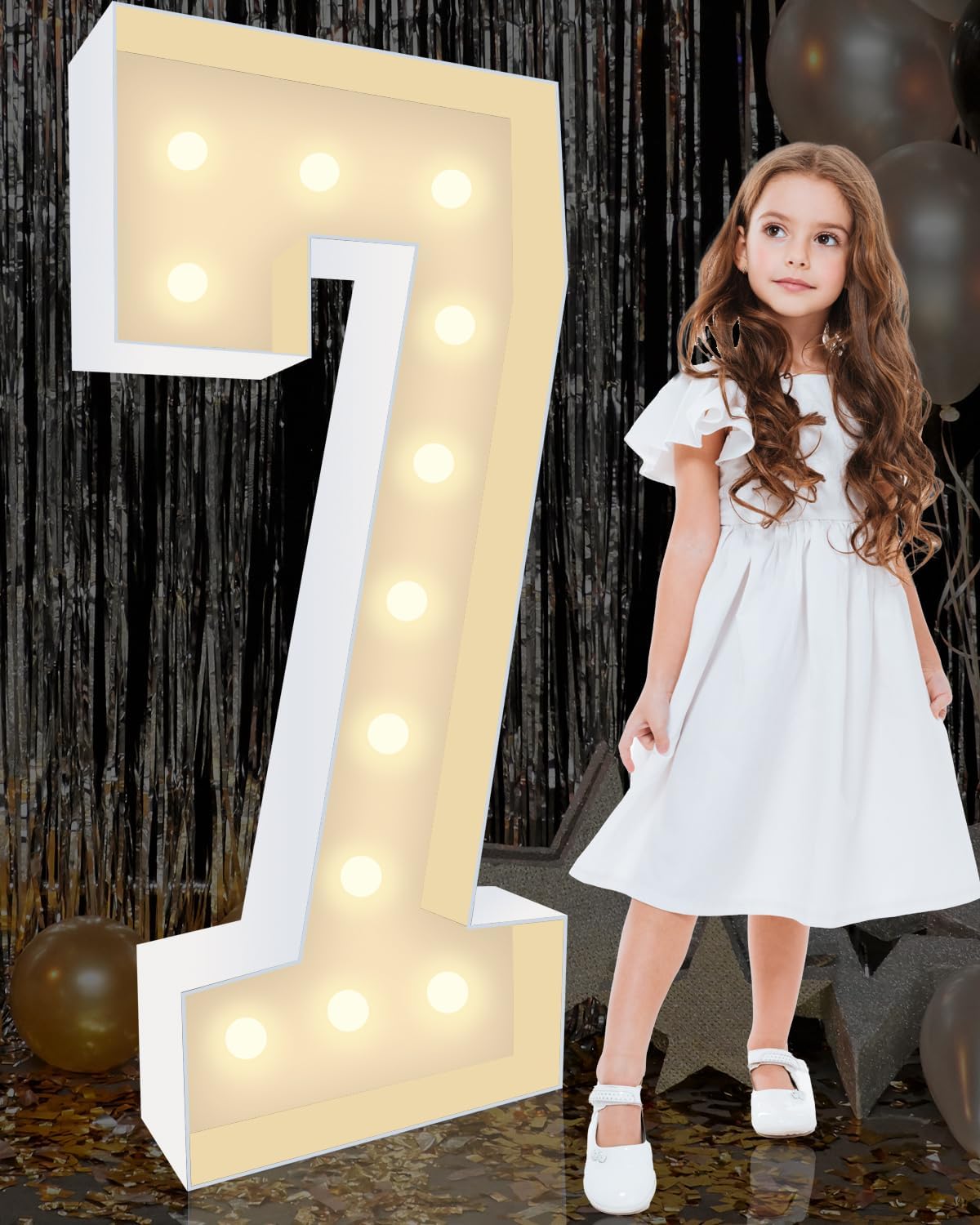 Amazon.com: 4FT Plastic Marquee Numbers 7 - Light up Numbers Are Made ...