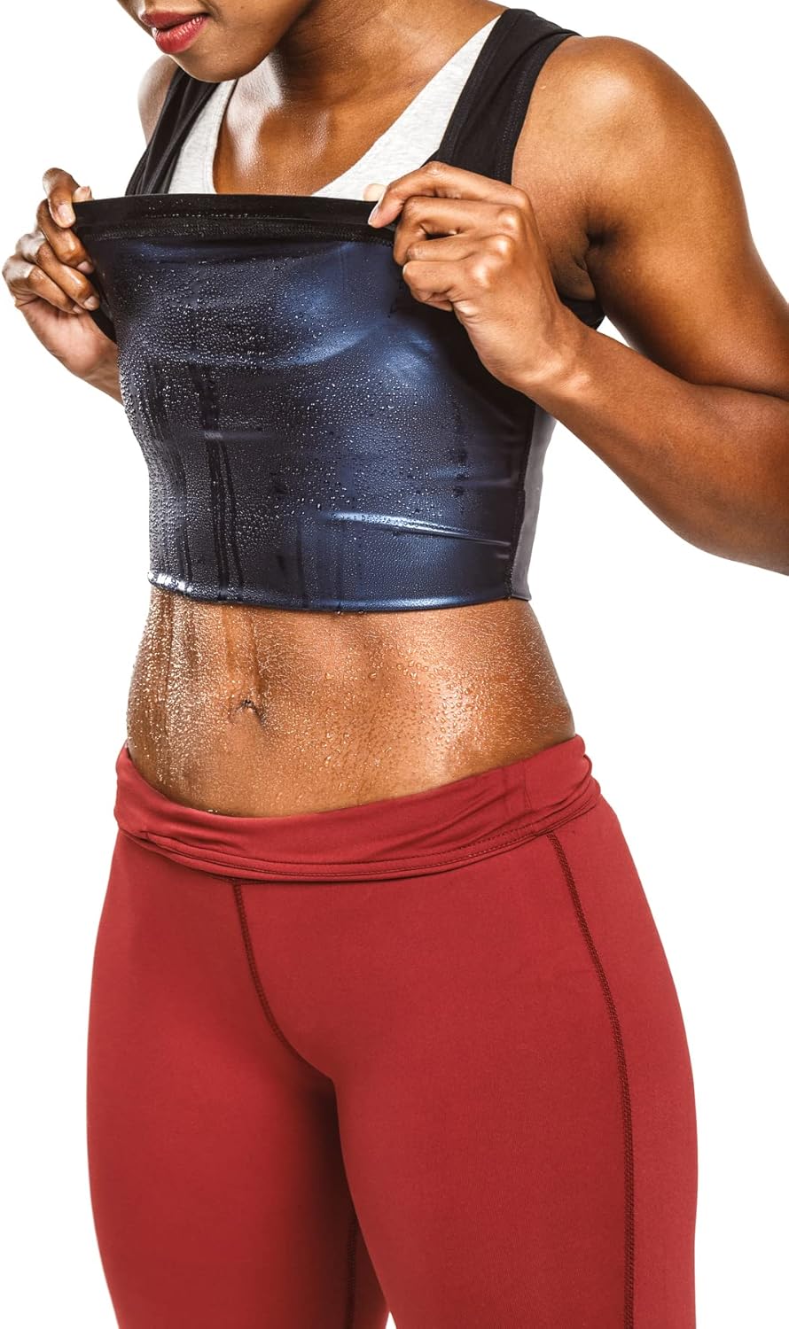 Buy Sweat Shaper Women's Premium Workout Tank Top Slimming Polymer ...