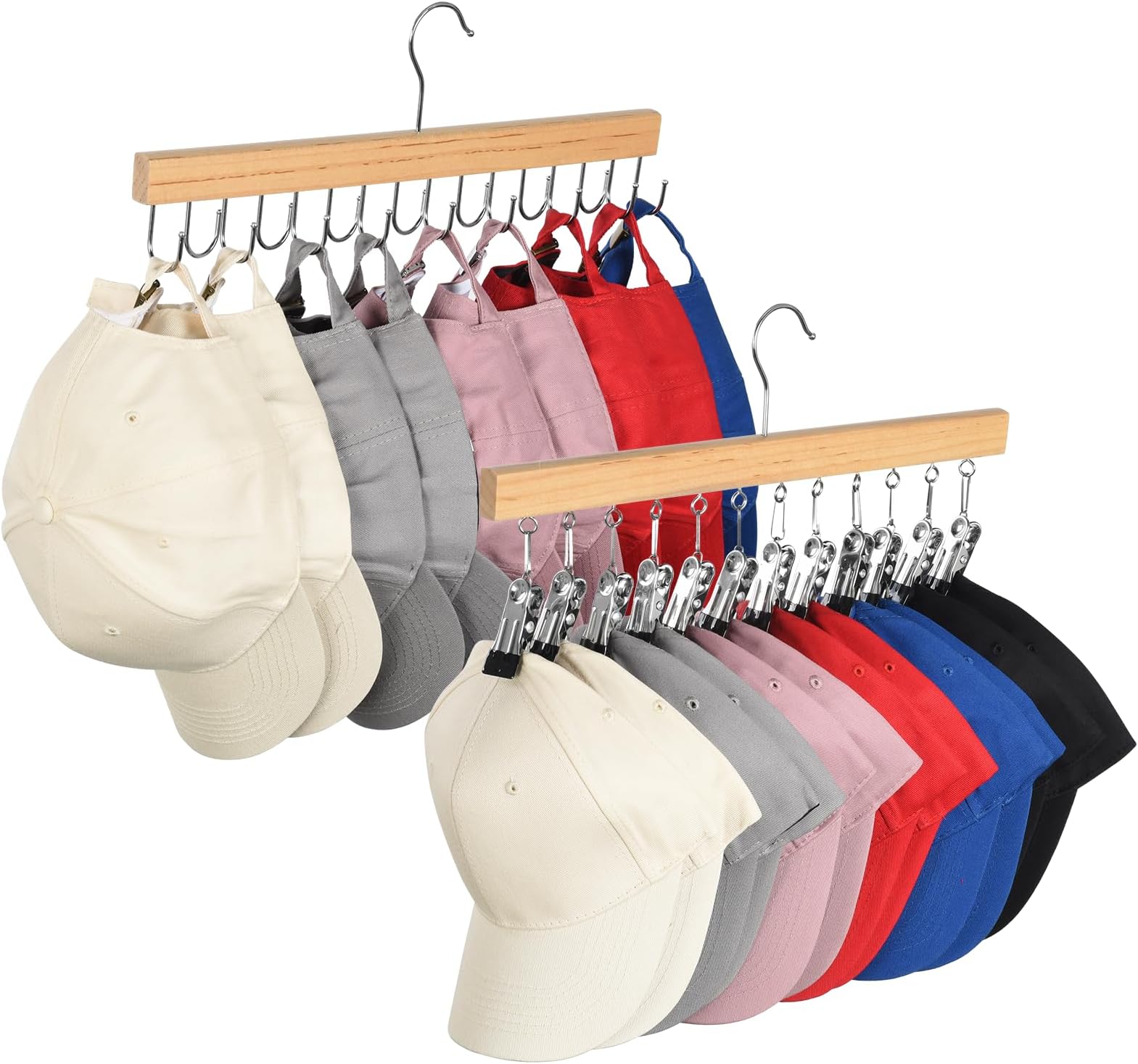 Amazon.com: OTraki Hat Hangers for Closet, Metal Hat Organizer Racks ...