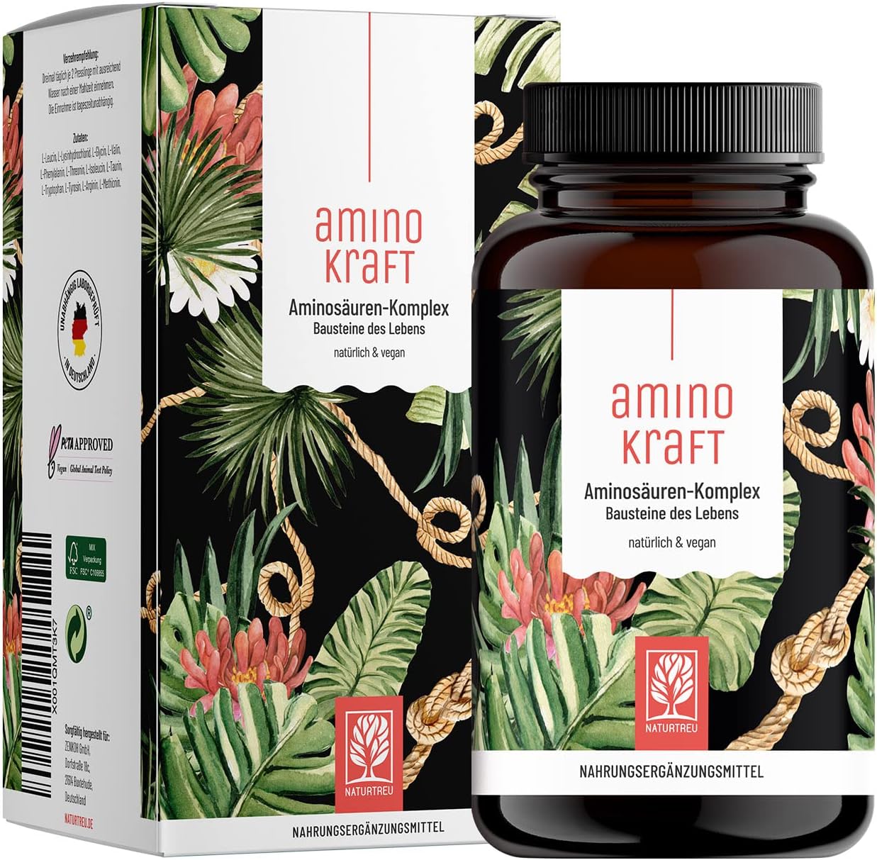 Amino Acids Complex High Dose - 180 Vegan Amino Tablets with 1000 mg ...