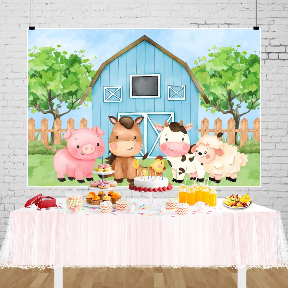 Barnyard Birthday Party Ideas Cartoons Colorful "Birthday Farm"