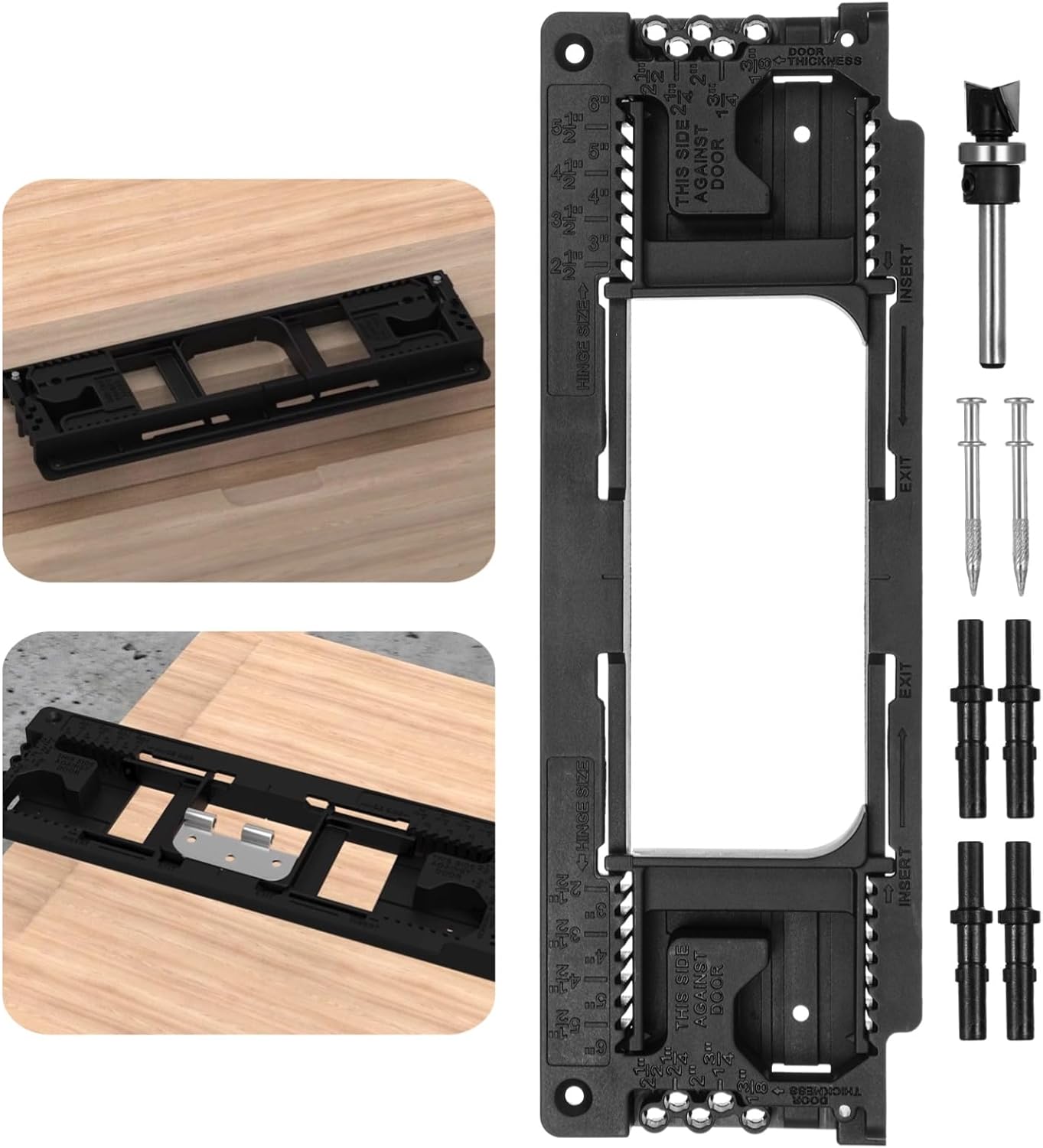 Door Hinge Jig Mortiser Set, Door Hinge Location Installation Kit, Door ...