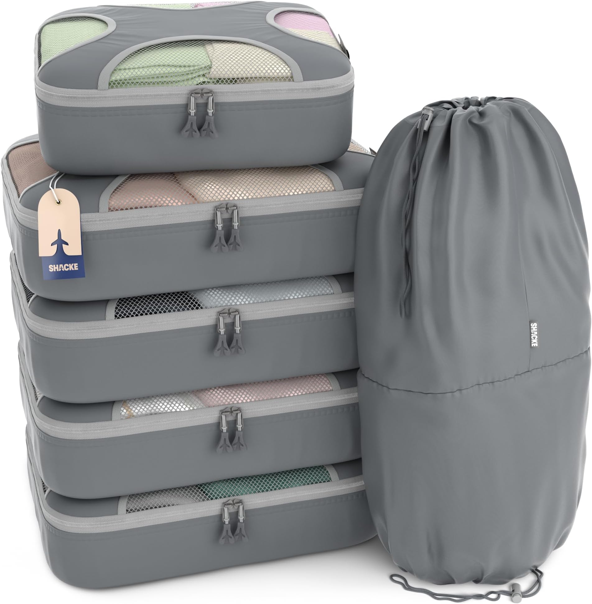 Amazon.com: Packing Cubes for Travel 5 Set - Compression Luggage ...