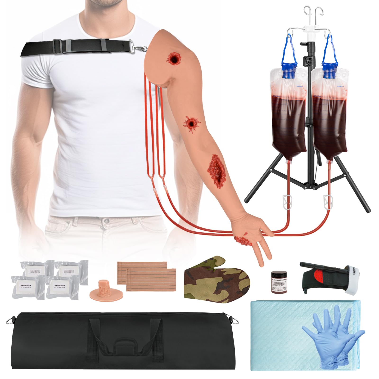 Wound Packing Arm Trainer, Wearable Haemorrhage Control Simulator for ...