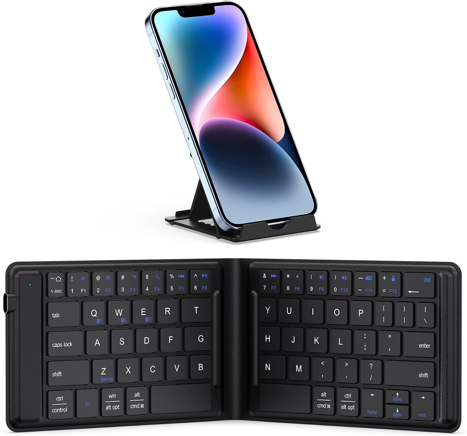 Amazon.com: ProtoArc Foldable Compact Keyboard, XK04 Portable Bluetooth ...