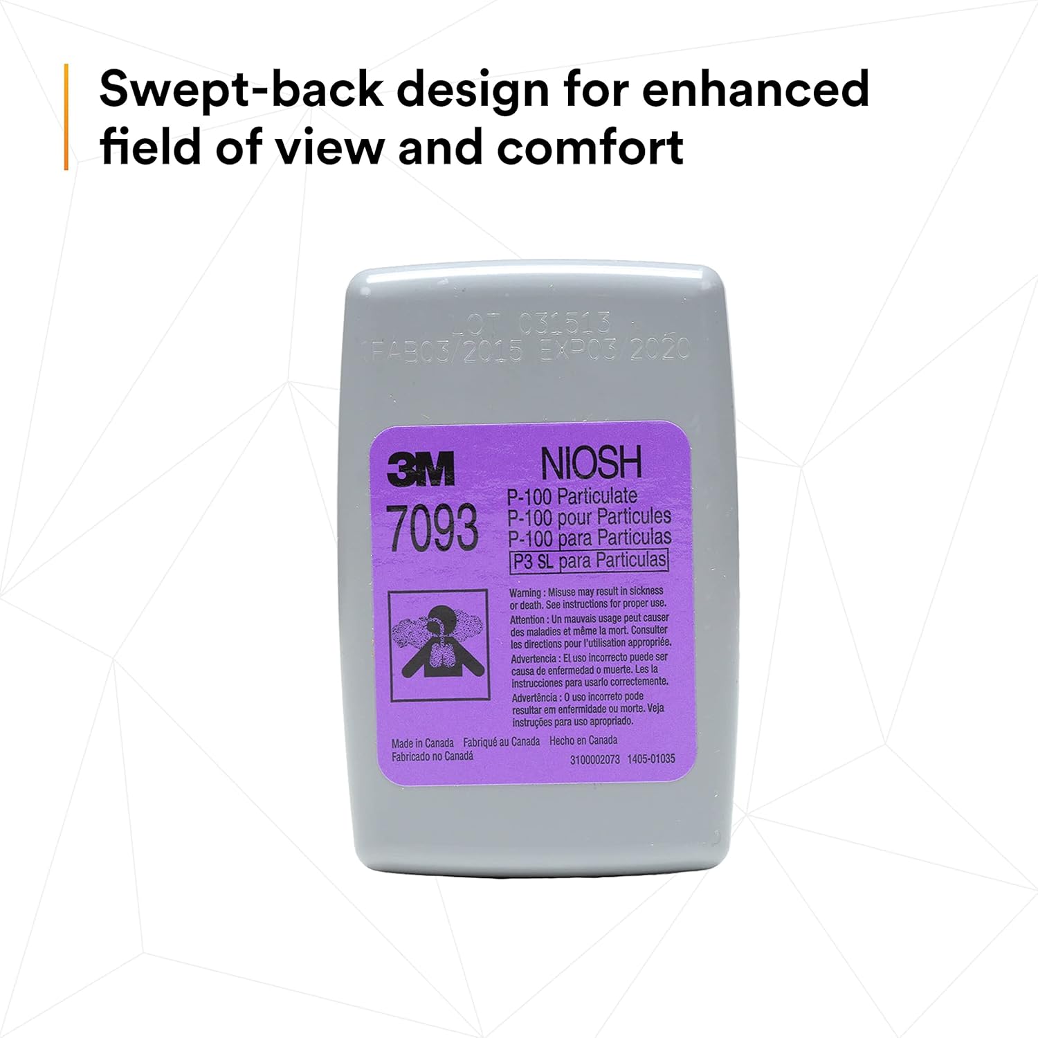 3M 7093B paquete de 4 filtros de partículas, con protección ...