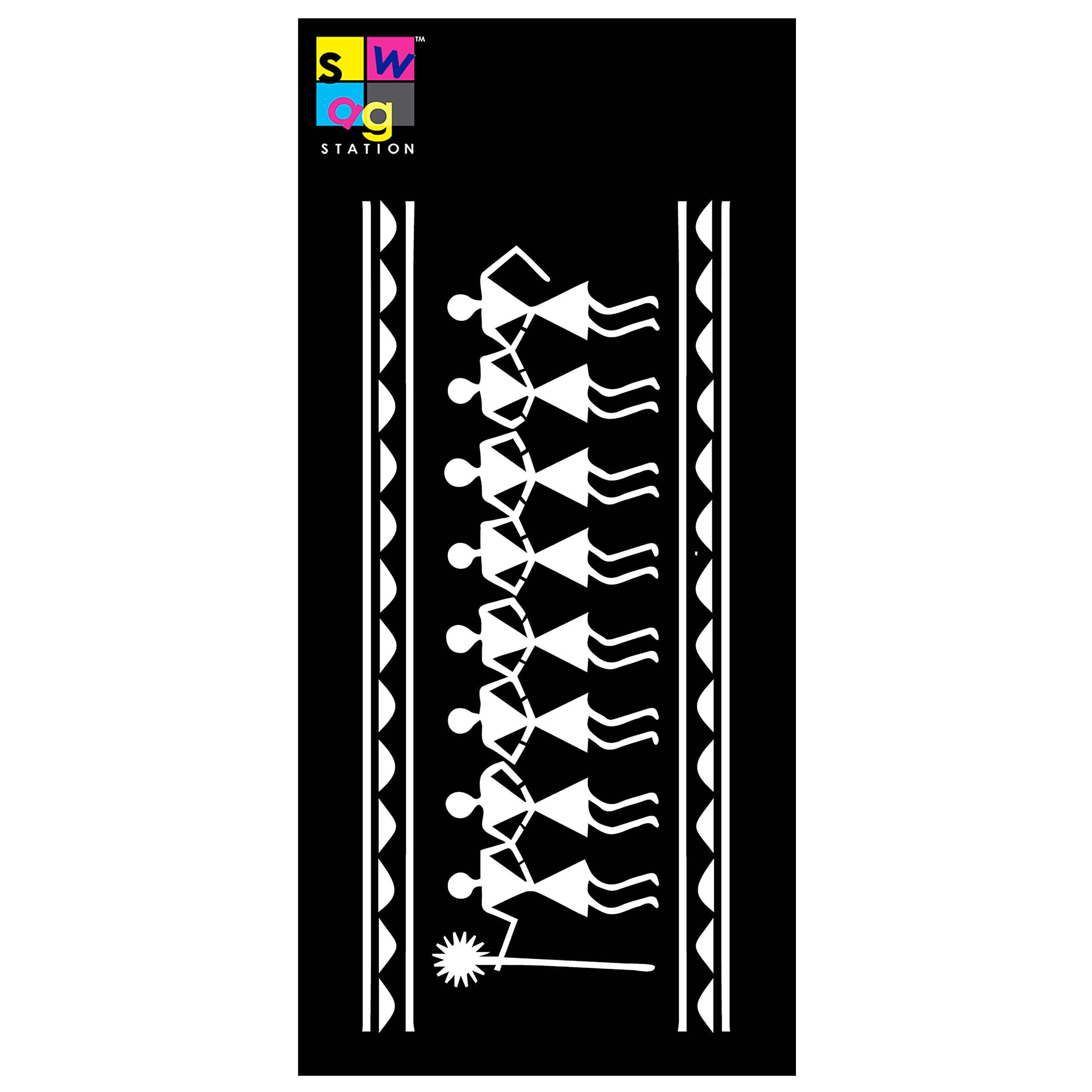 Warli Art Stencils For Wall Painting Dancing Warli Stencil Warli ...