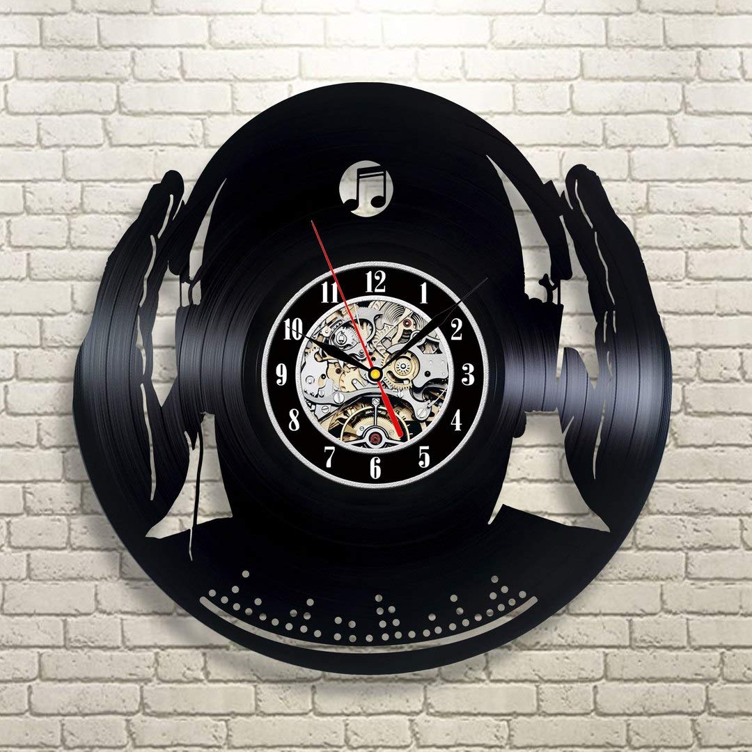 Buy Kovides DJ Wall Clock Music is My Life Art Vintage Vinyl Record ...