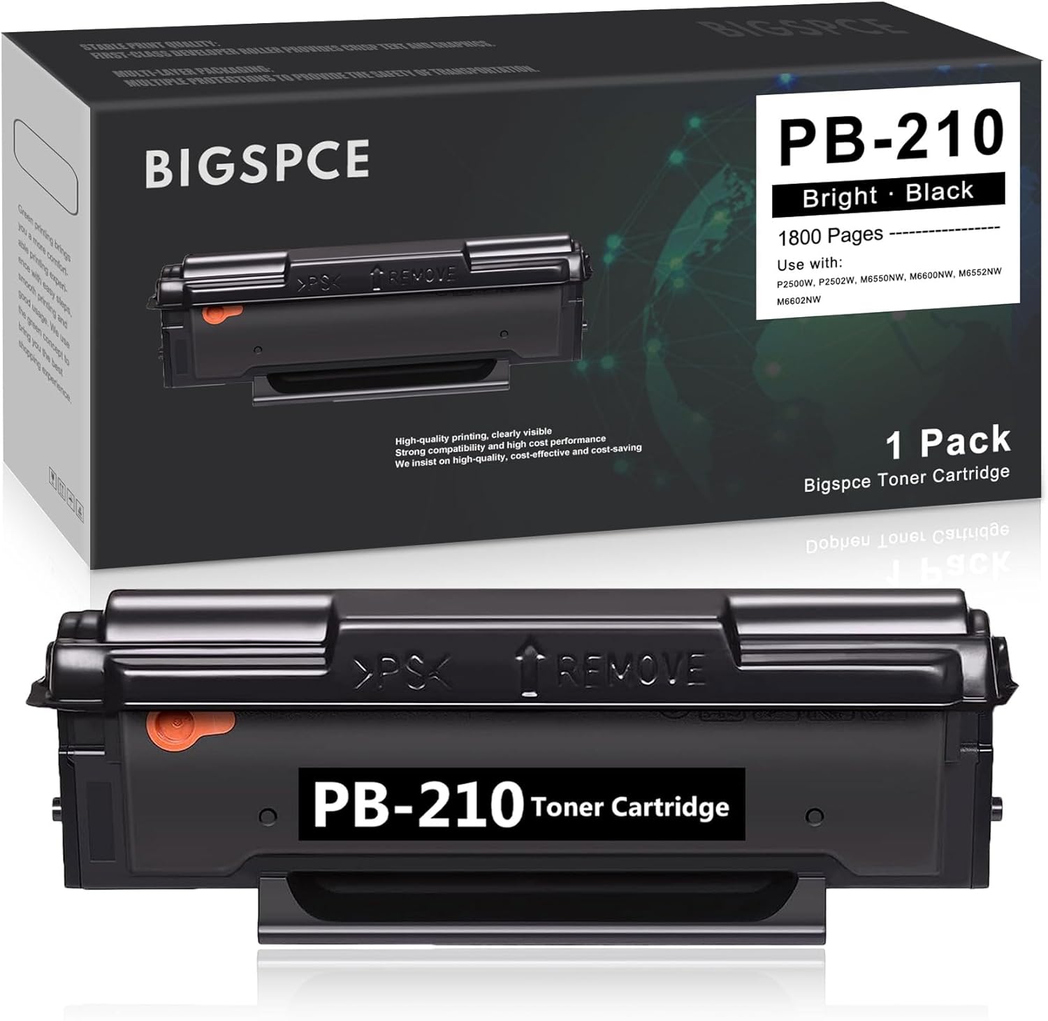 Amazon.com: PB-210 PB211 Toner Cartridge 1-Pack Black - Bigsp ...