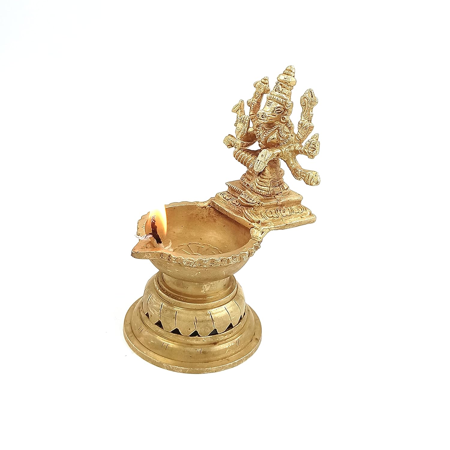 Buy Goodselite Varahi Amman Vilakku / Varahi Devi Statue Oil Lamp ...