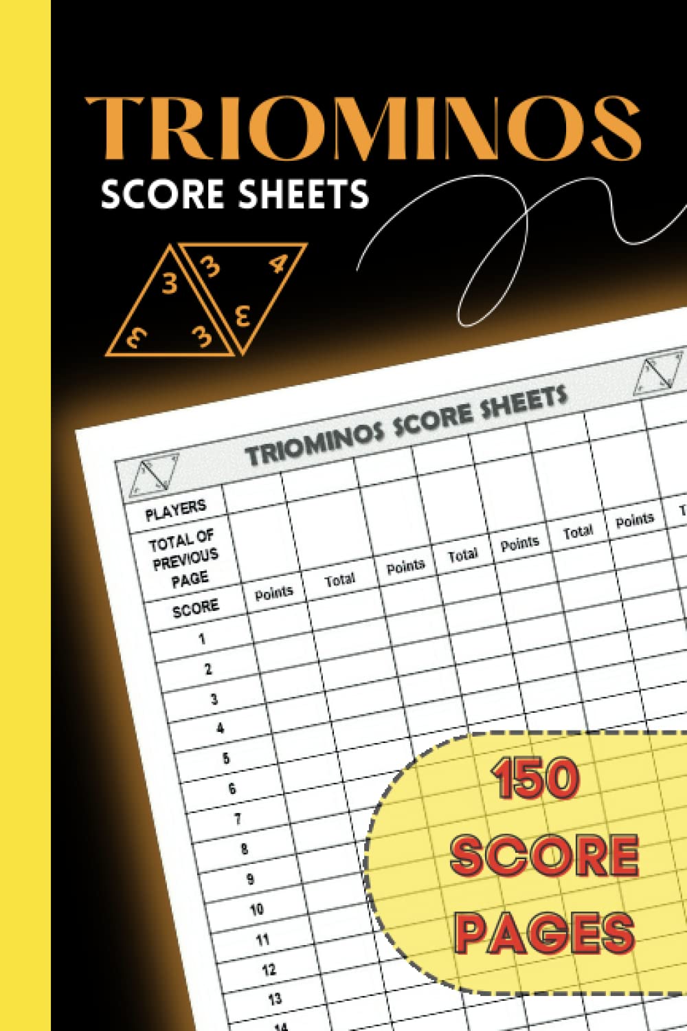 Amazon.com: Triominos Score Sheets: Triominos Score Cards with Size 6 x ...