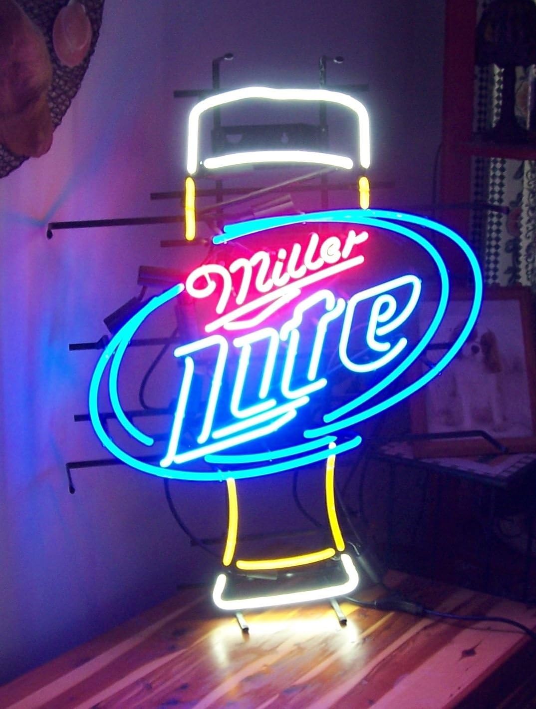 Amazon.com: Desung New 22"x17" Millers Lite Wine Beer Neon Sign Man ...