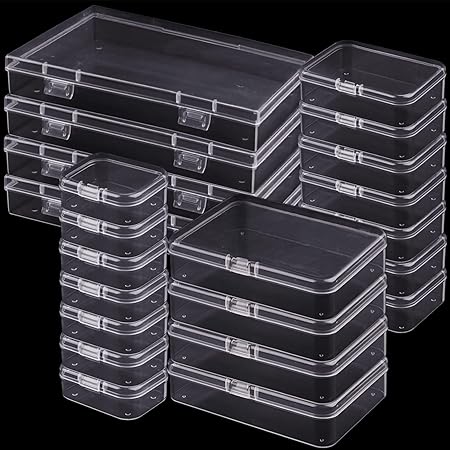 Amazon.com: Jutieuo 24 Pack Mixed Sizes Rectangular Mini Plastic ...
