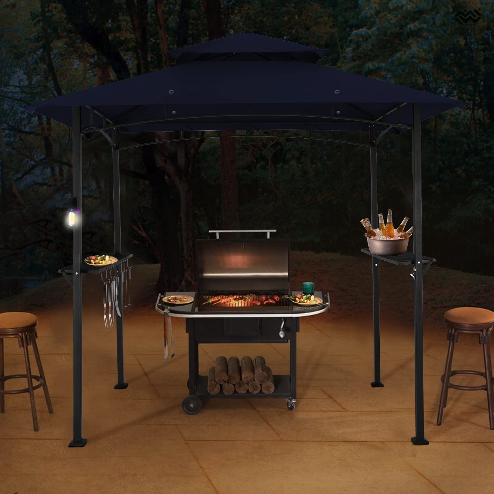 MEWAY 8x5 Outdoor Grill Gazebo Canopy, BBQ Canopy Gazebo Tent for Patio ...
