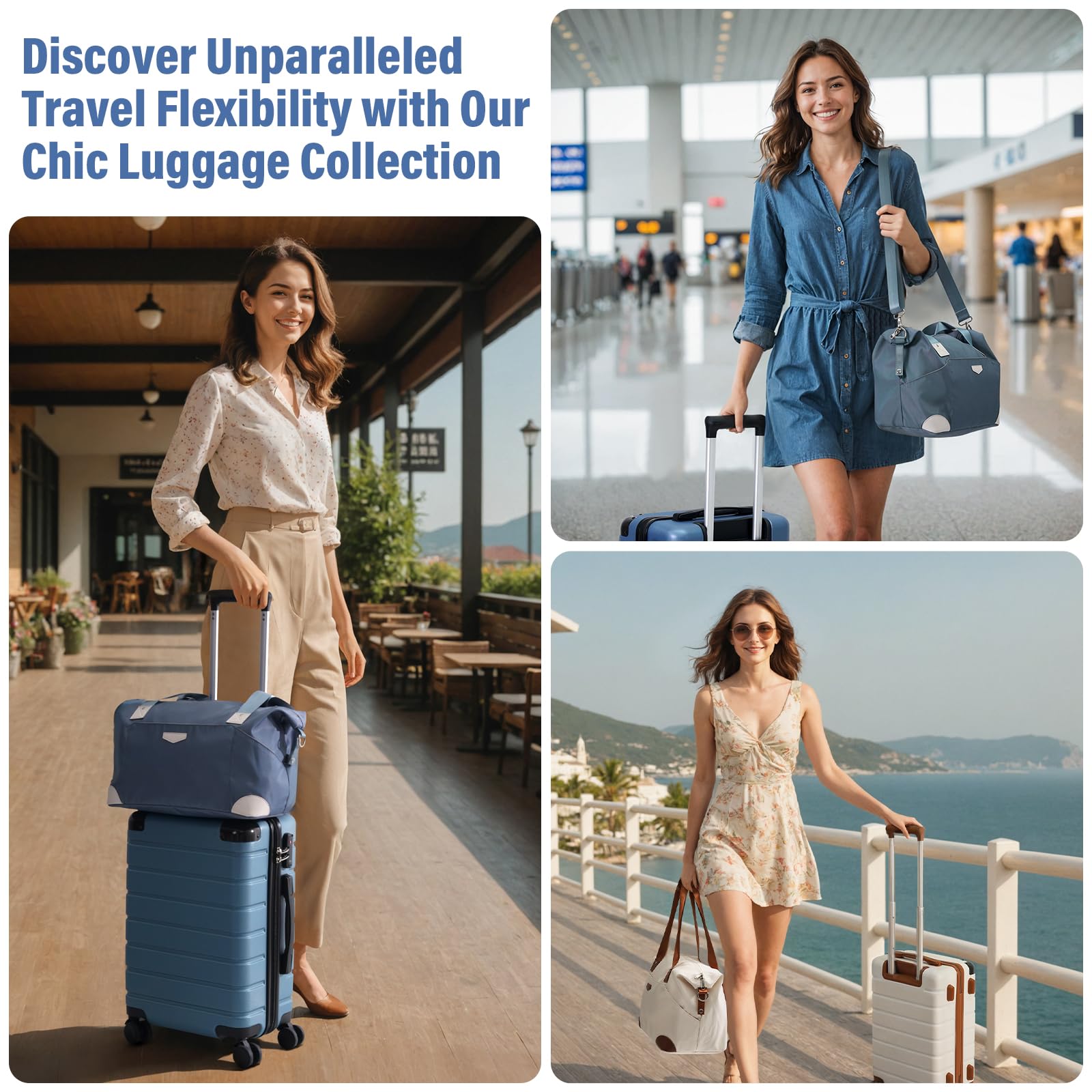 Snapklik.com : Luggage Set Suitcase 3 Piece Carry On Travel Luggage TSA ...