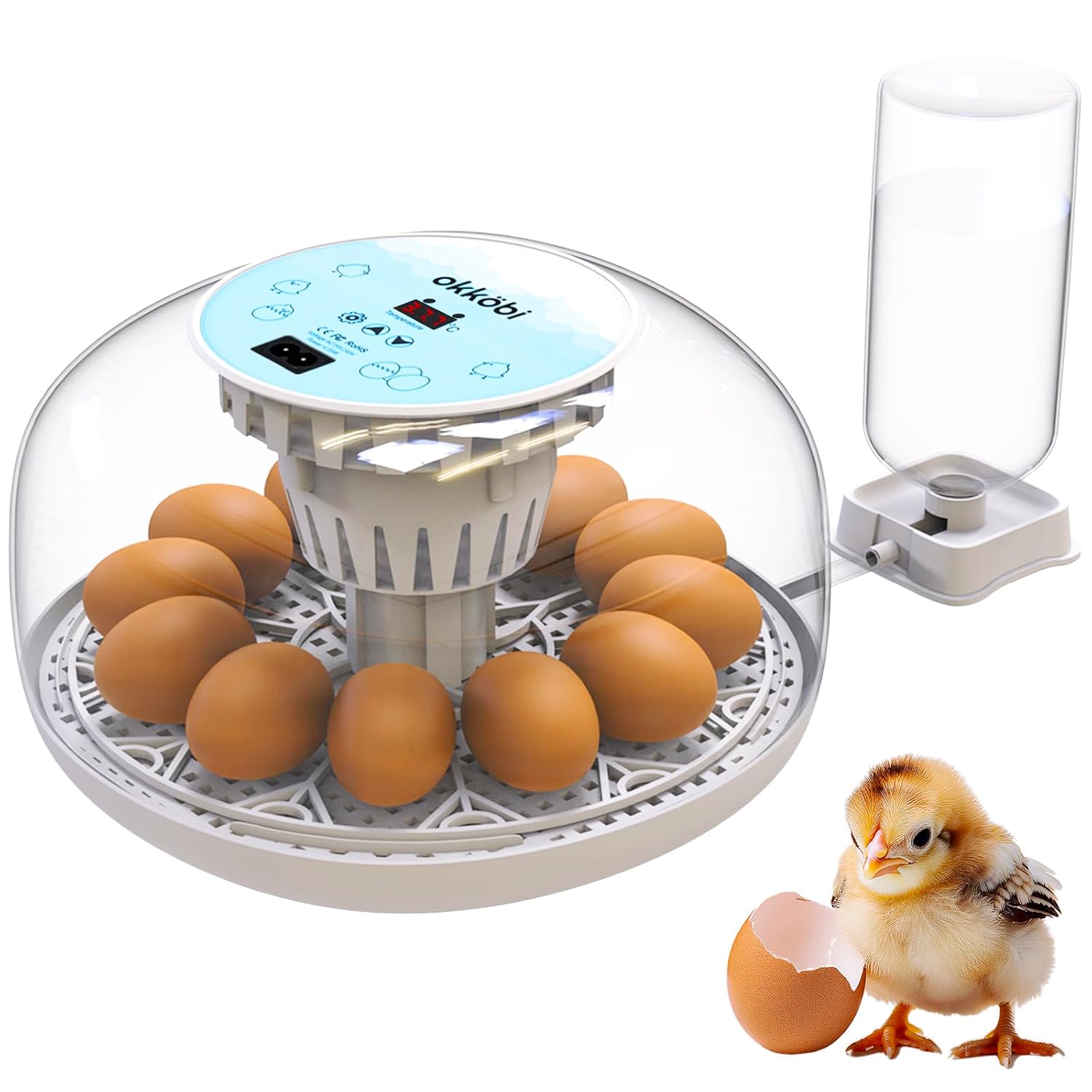 Okkobi M12 | Egg Incubator with Automatic Egg Turning and Humidity ...