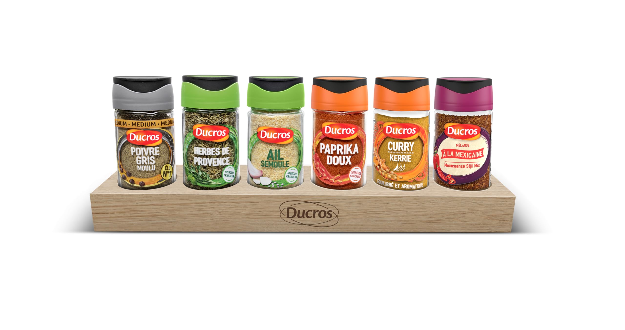 Ducros Porte-Épices en Bois | Design Moderne en Bois de Hêtre ...