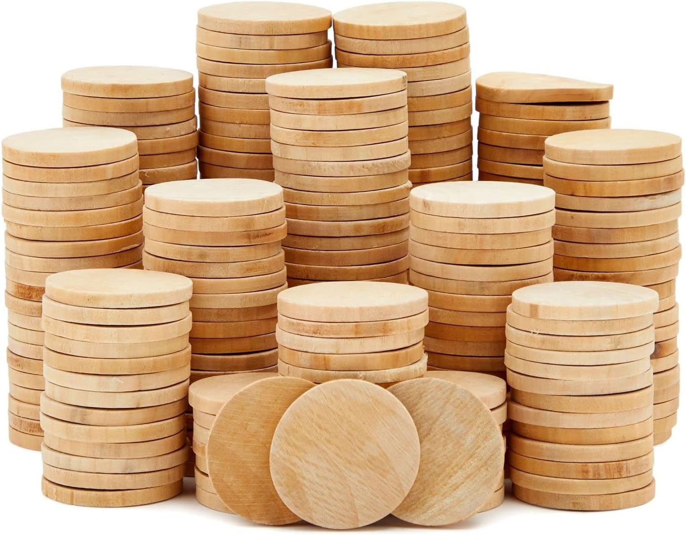 Amazon.com: 260 Pieces Unfinished Wood Circles for Crafts, 1.5 Inch ...