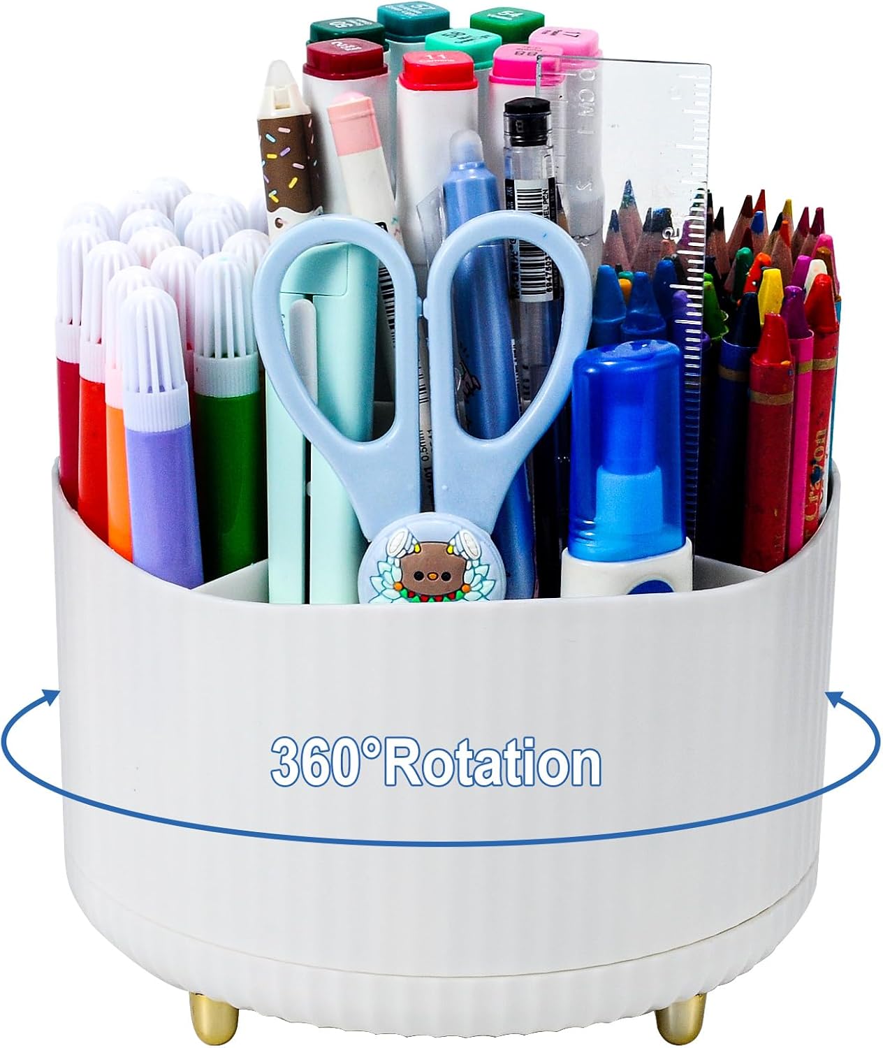 Amazon.com: 2 Pack 360° Rotating Pencil Holder For Desk - Pencil Caddy ...