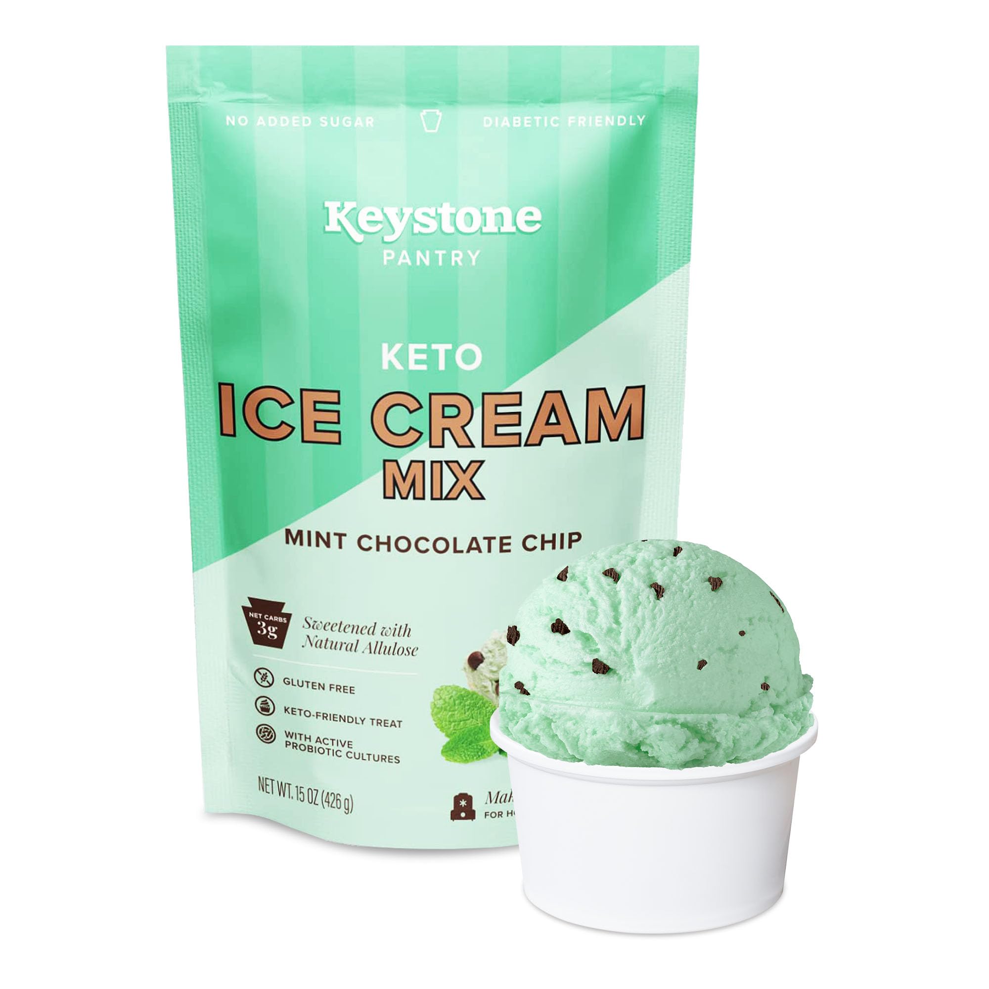Snapklik.com : Keystone Pantry Keto Ice Cream Mix Mint Chocolate Chip ...