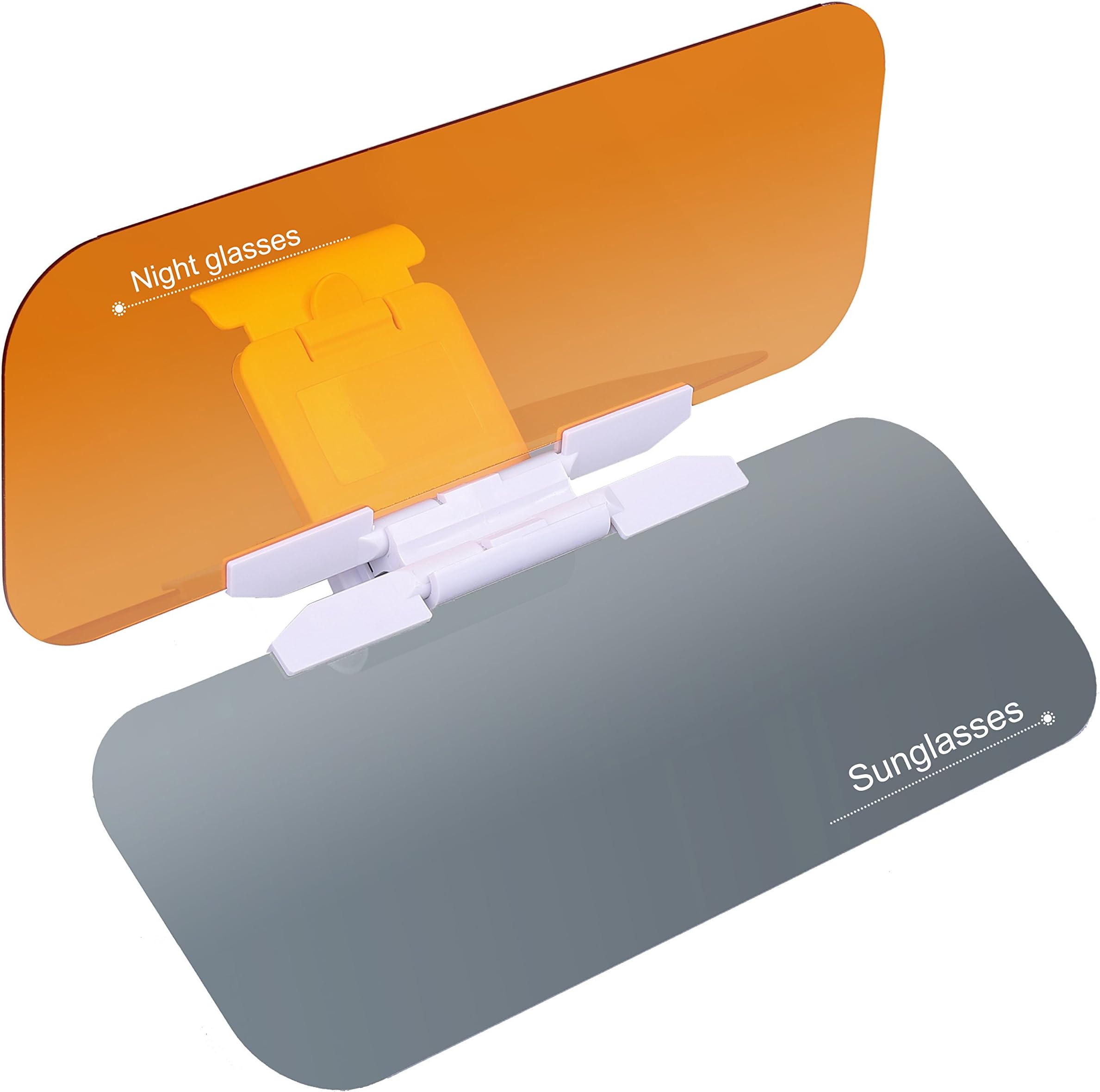 Car Sun Visors, Driving Visor Universal 2-in-1 Eye Protector Anti-Glare ...