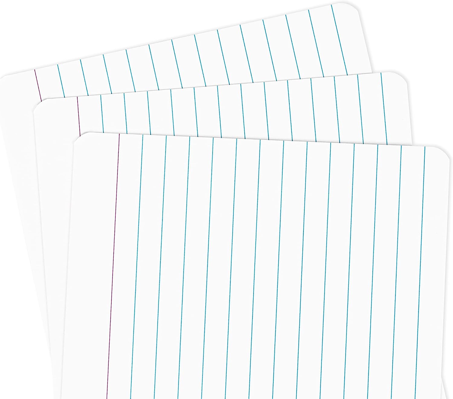 Tarjetas de índice a rayas blancas con esquinas redondas, tarjetas de ...