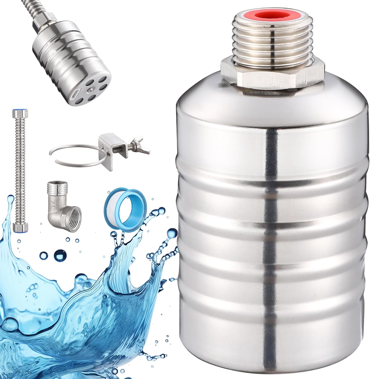 Amazon.com: 304 1/2'' Stainless Steel Float Valve, No Power Automatic ...