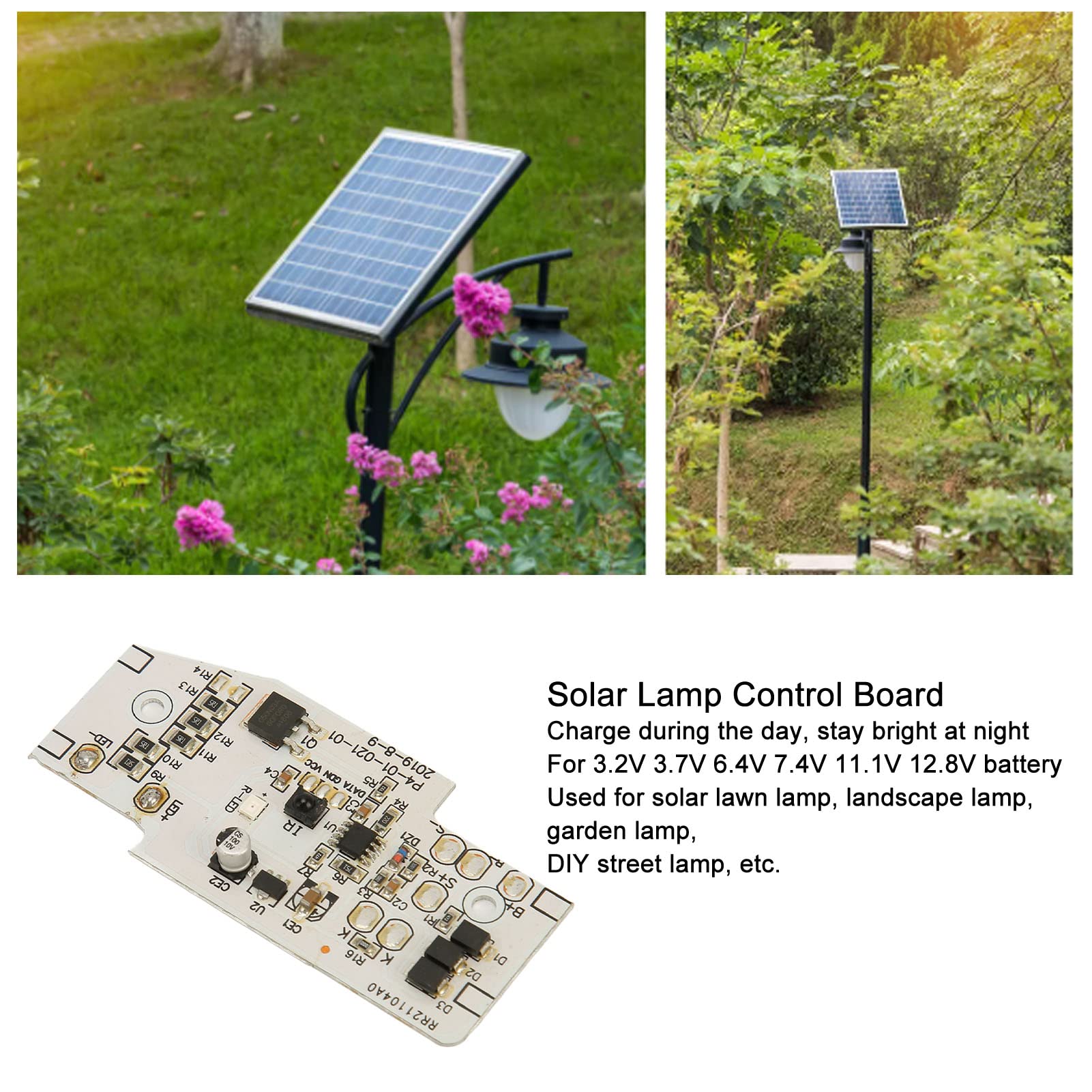 Snapklik.com : 4PCS Solar Lamp Circuit Board, Solar Power Charging ...