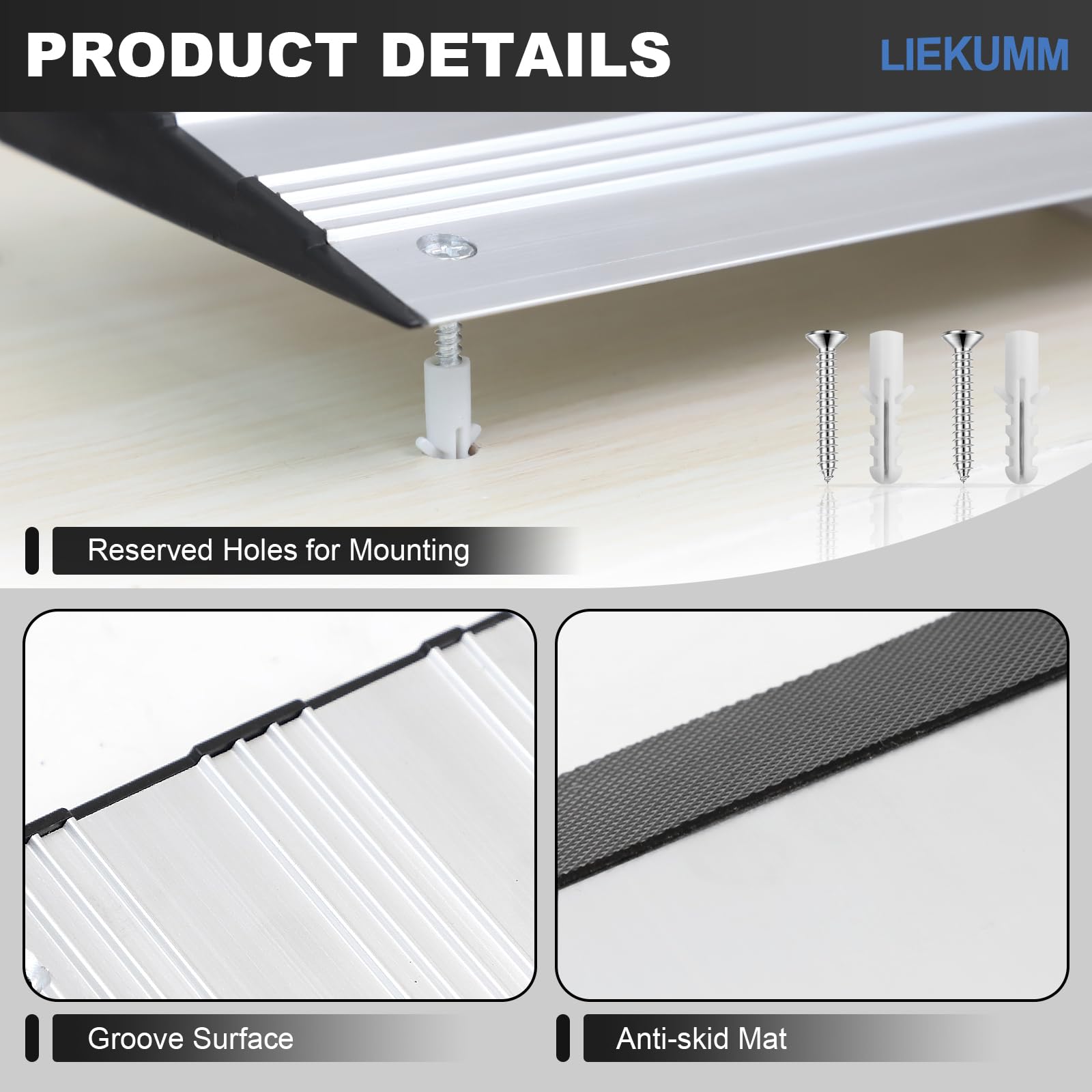 LIEKUMM Threshold Ramp, 2.5cm Rise Door Ramps for Wheelchairs, Ramps ...