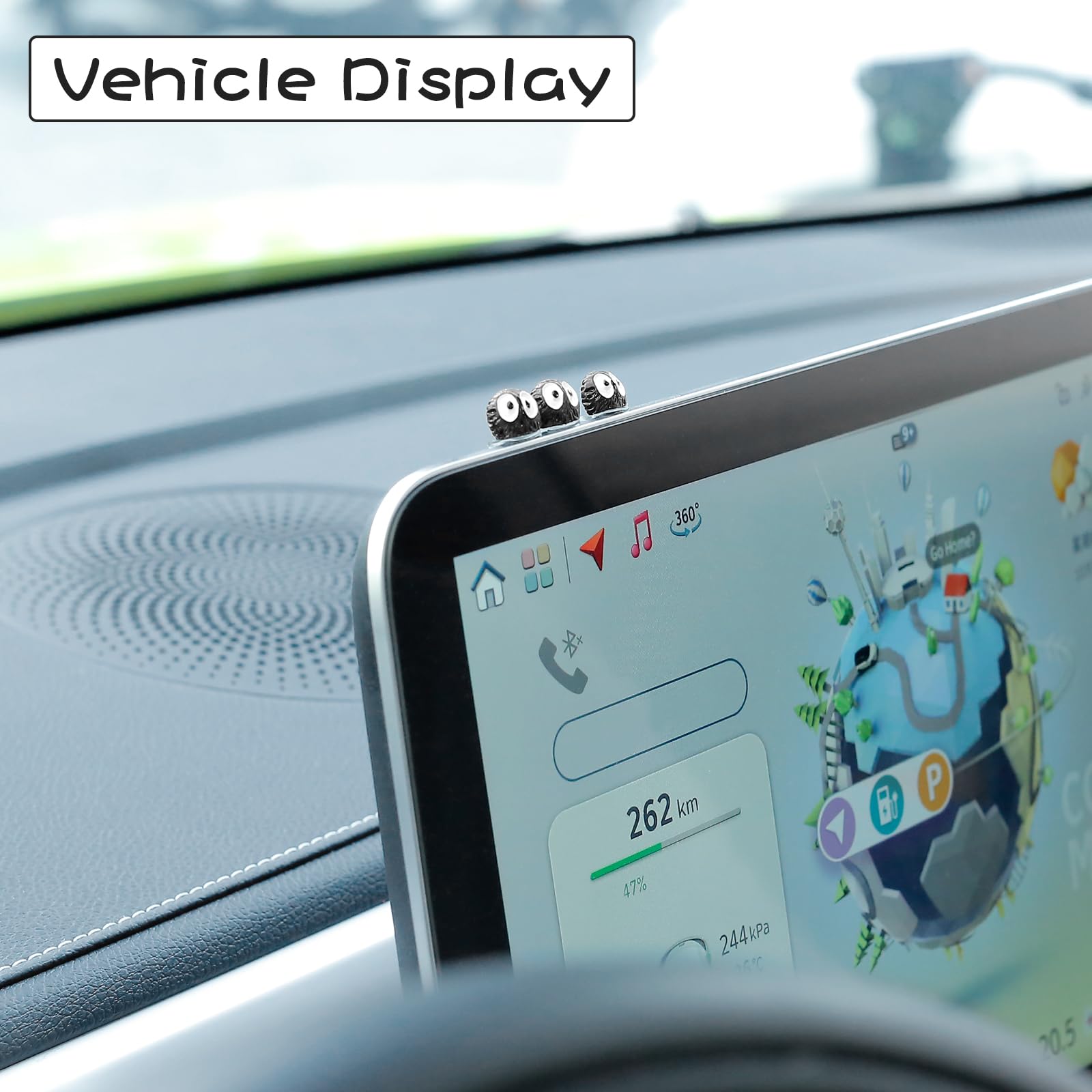 Snapklik.com : YGMONER Soot Sprites Tangerine Car Interior Rear View ...