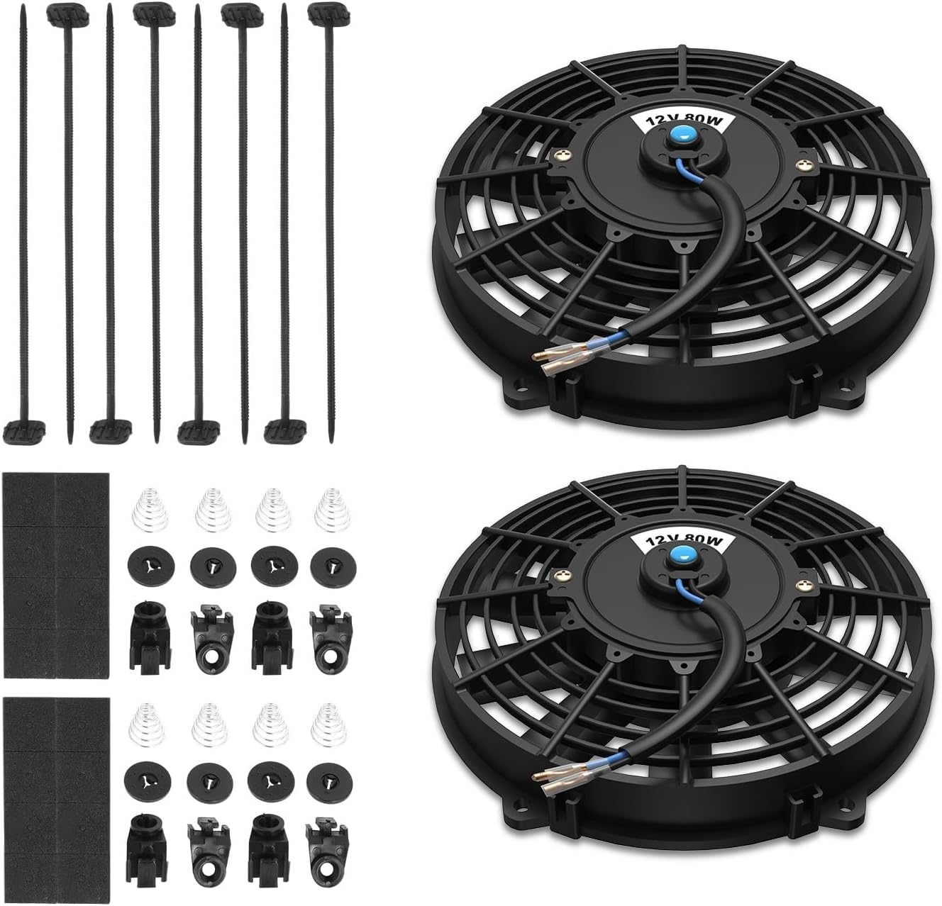Amazon.com: dawfall 1 Set Fan Mounting Kit, Car Electric Radiator Fan ...