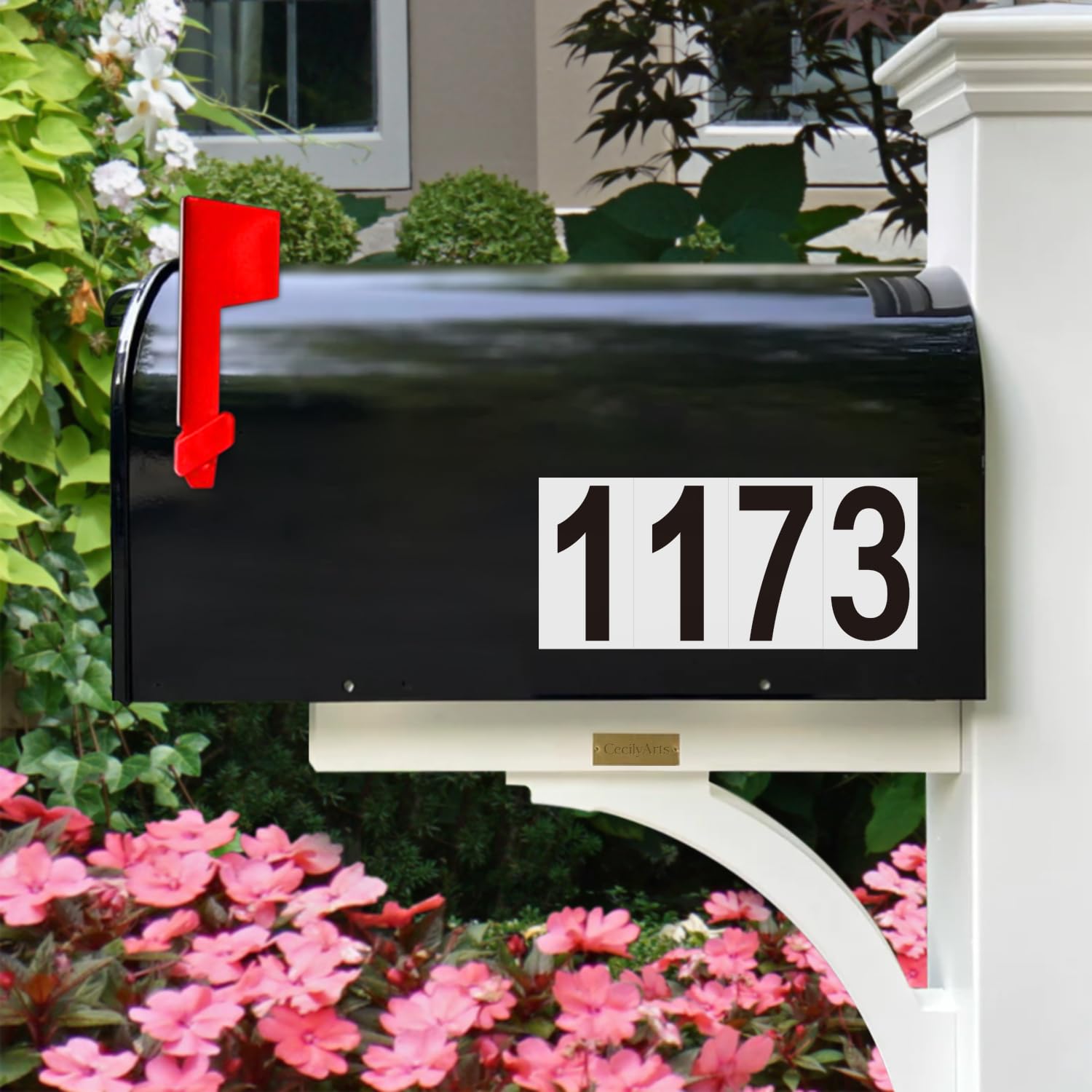 Snapklik.com : 4 Inch Adhesive Numbers For Mailbox, Reflective Mailbox ...
