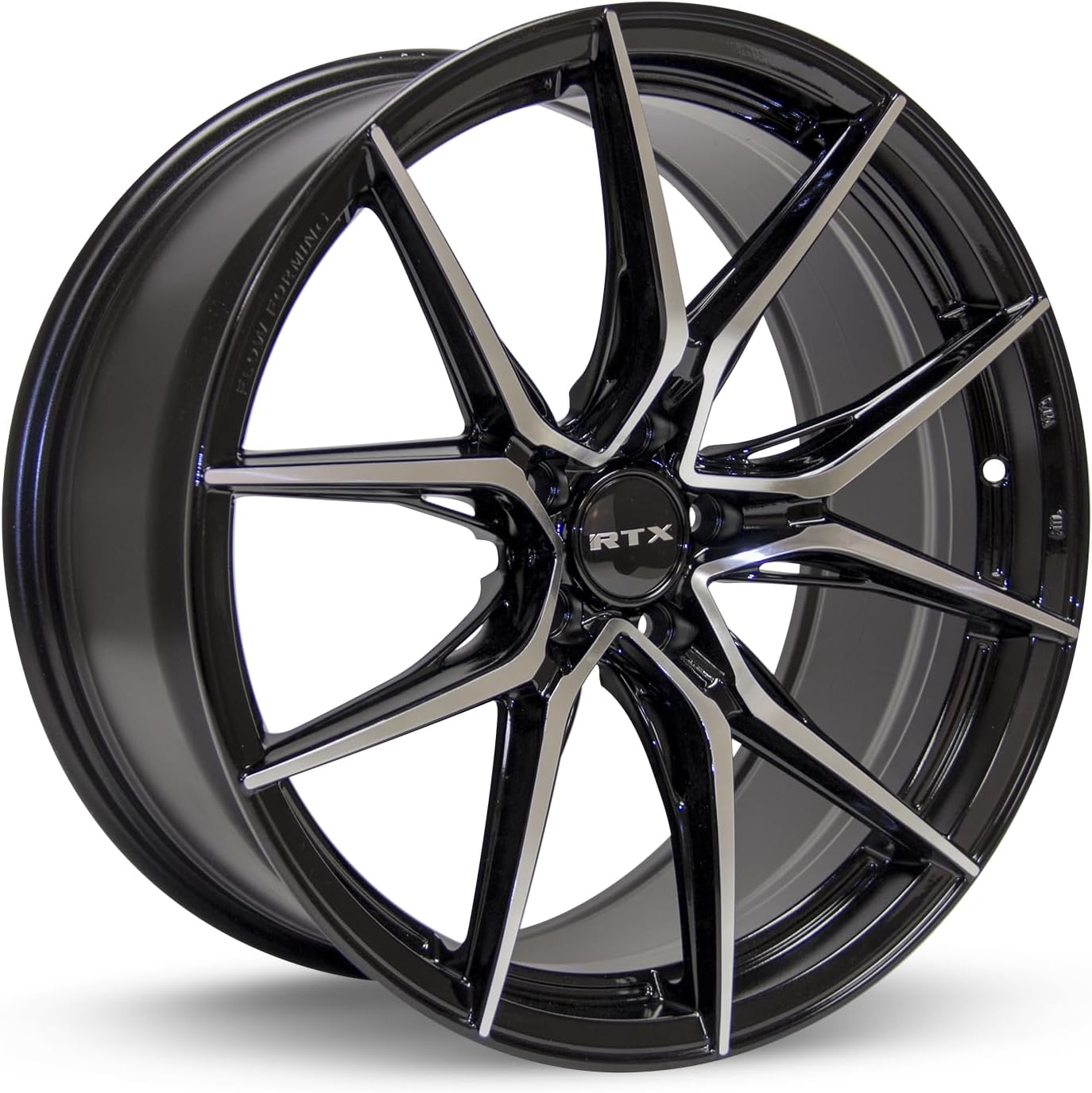 RTX Slick Alloy Wheel Rim Black Machined Size 20x9 Inch Bolt Pattern ...