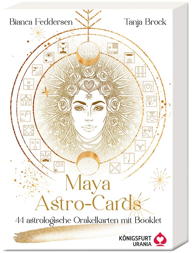 Maya-Astro-Cards: 44 astrologische Orakelkarten mit Booklet (Goldfolie ...
